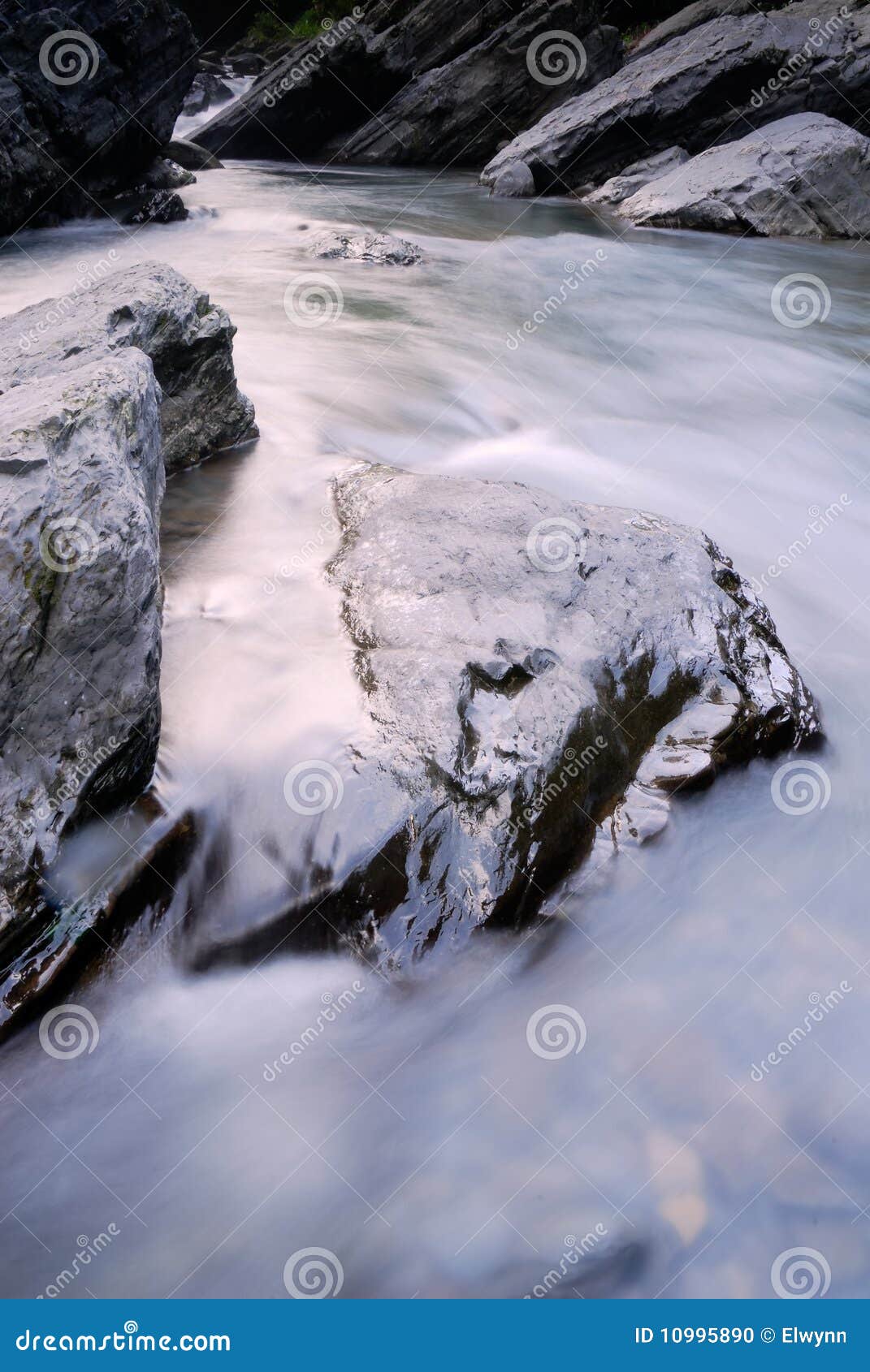 Beautiful River Flow Over the Stone Stock Photo - Image of environment ...
