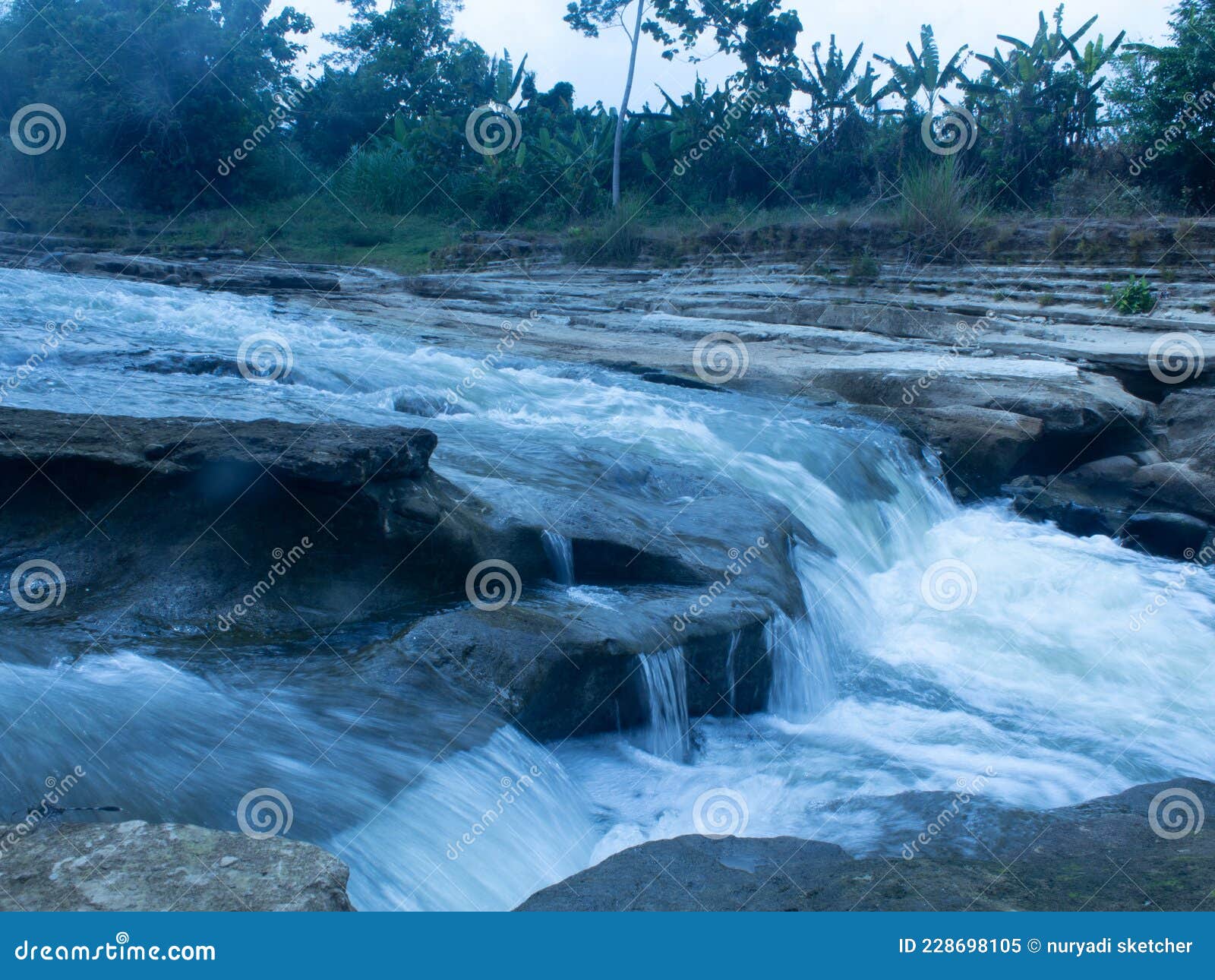 A Beautiful River in Indonesia Stock Image - Image of shore ...