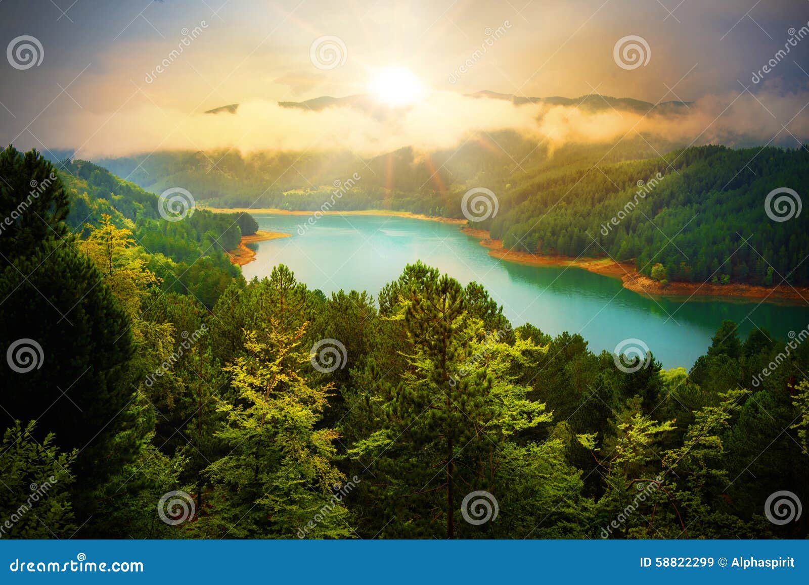 Beautiful river landscape stock image. Image of river - 58822299