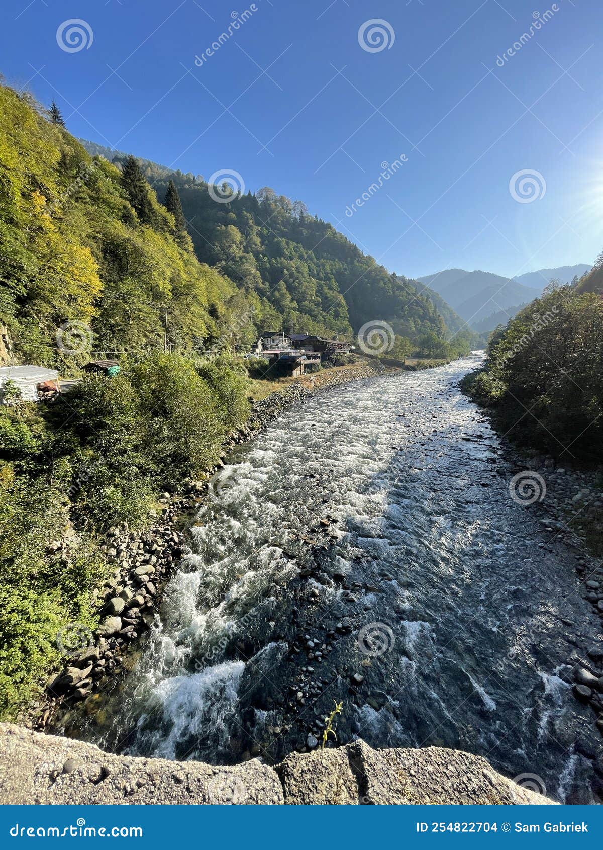 Beautiful River in North Turkey Stock Photo - Image of sunlight, rock ...