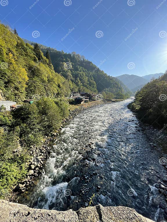 Beautiful River in North Turkey Stock Photo - Image of sunlight, rock ...