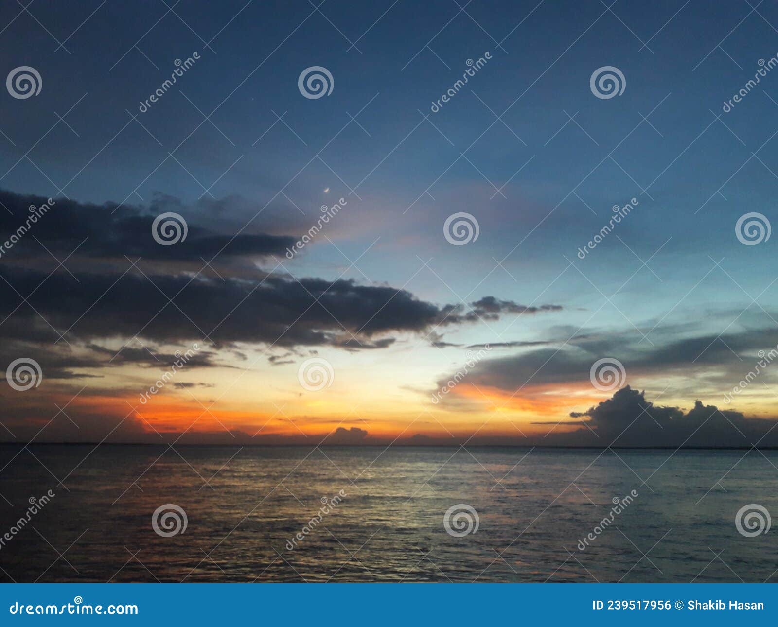 Beautiful River and Sky when Sunset, Padma River, Ganga River Stock ...