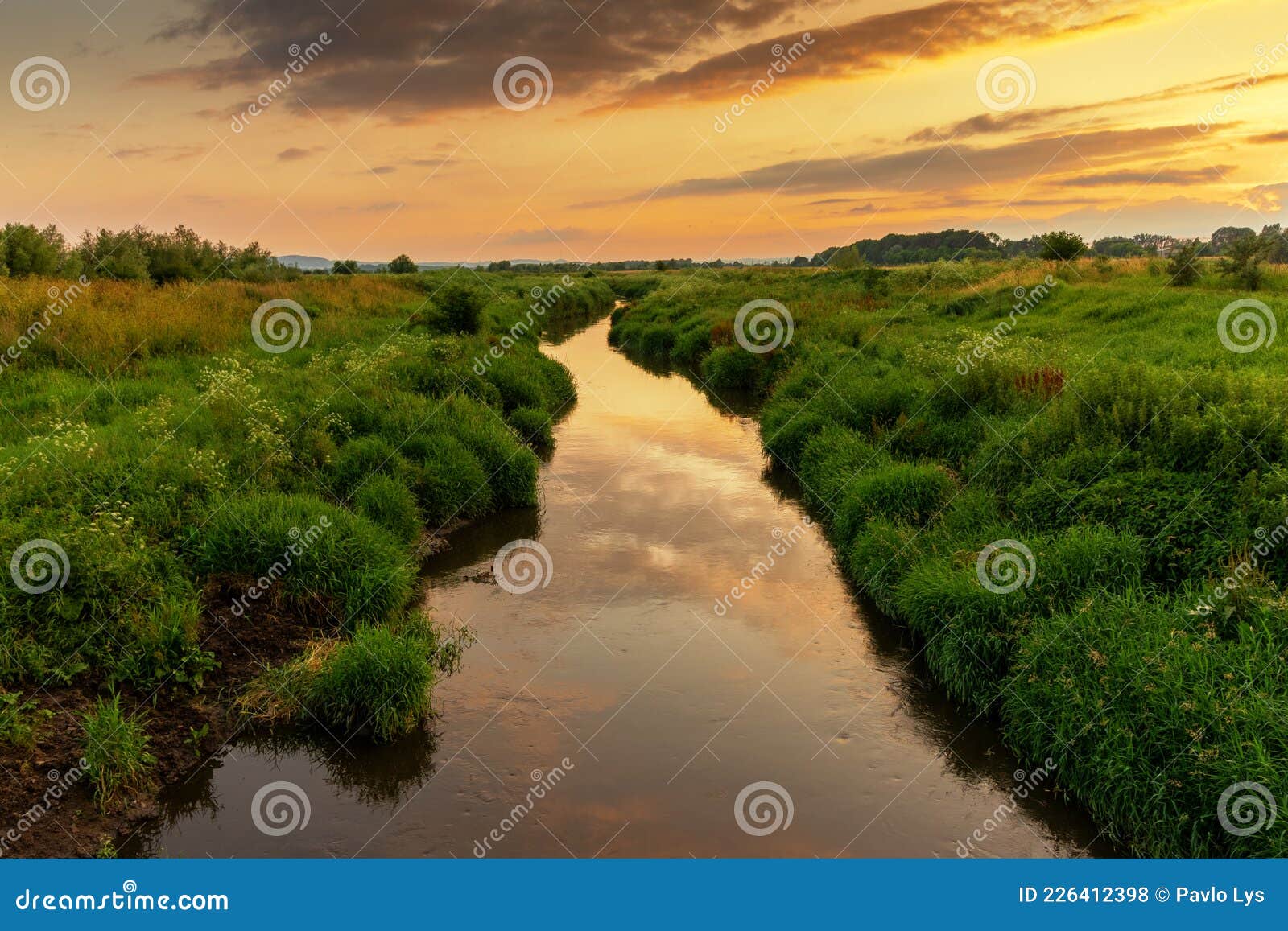 Beautiful River during the Sunset Stock Photo - Image of beauty ...