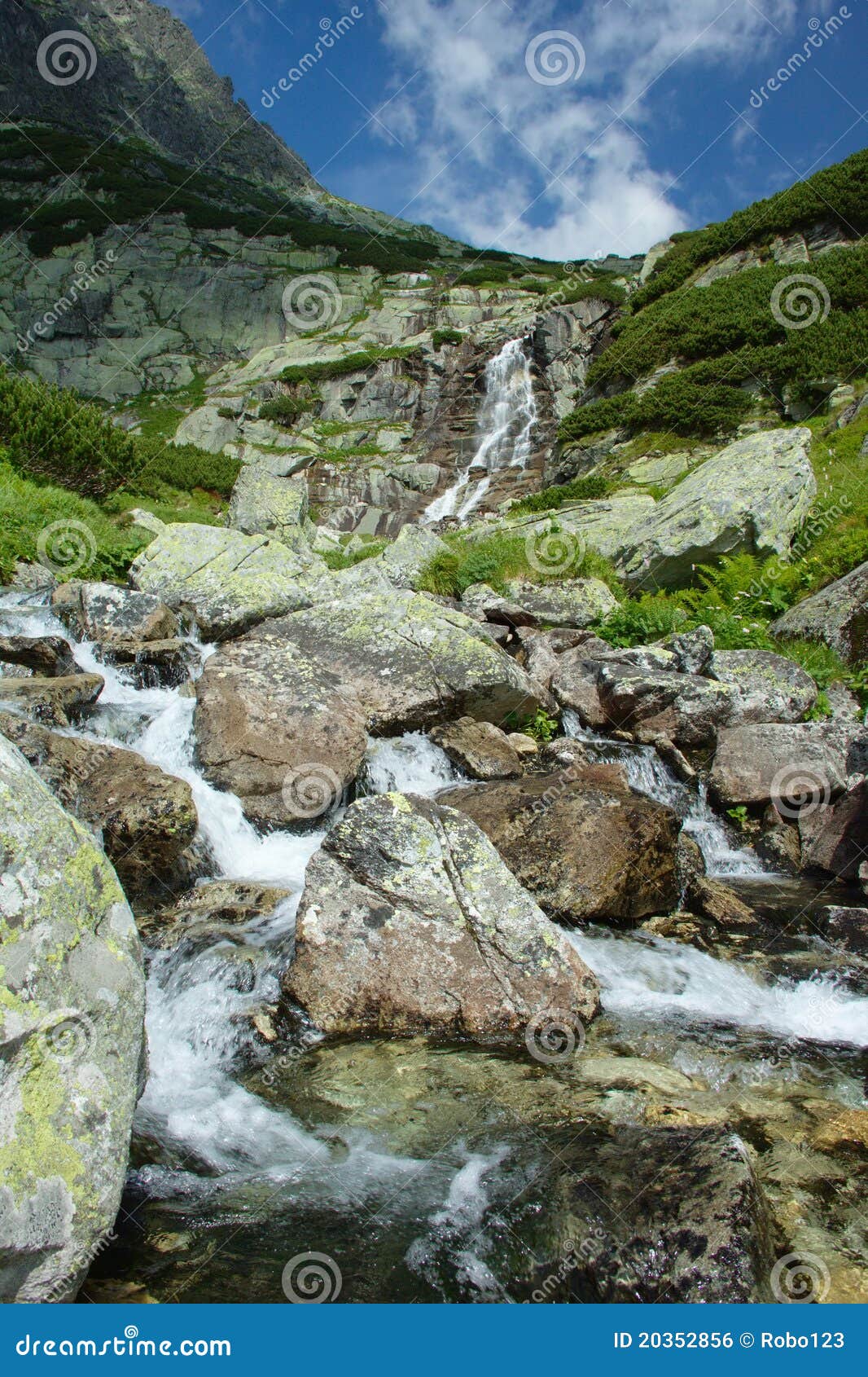 Beautiful Rivulet and Waterfall Stock Photo - Image of lake, stream ...