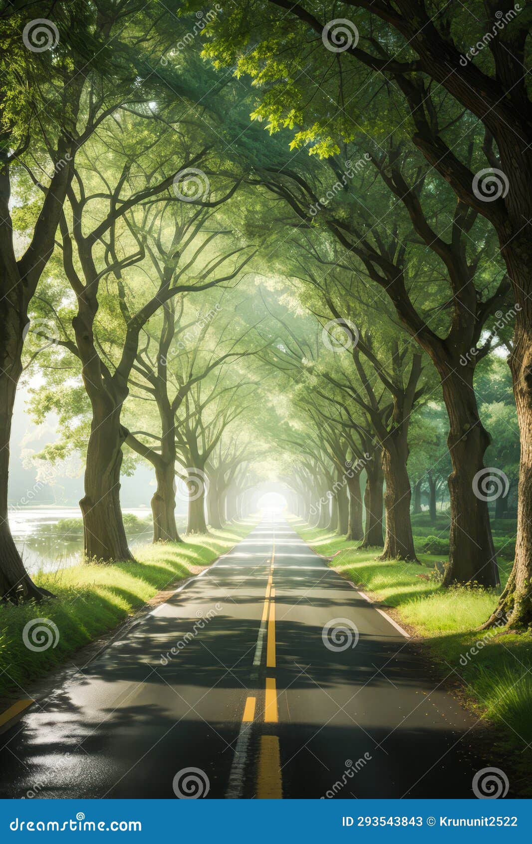 Beautiful a Road with a Row, through a Tunnel Forms of Old Oak Trees of ...