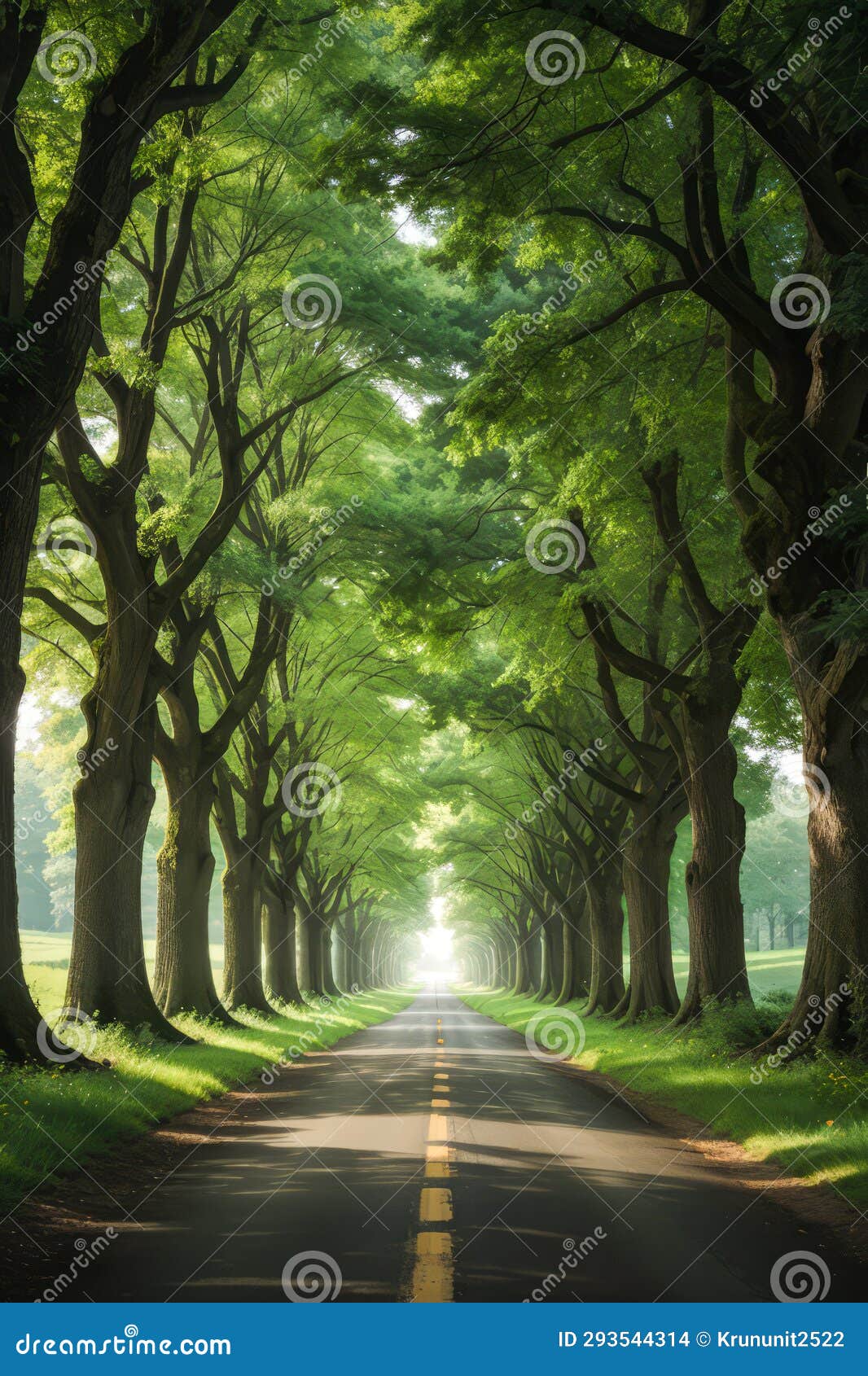Beautiful a Road with a Row, through a Tunnel Forms of Old Oak Trees of ...