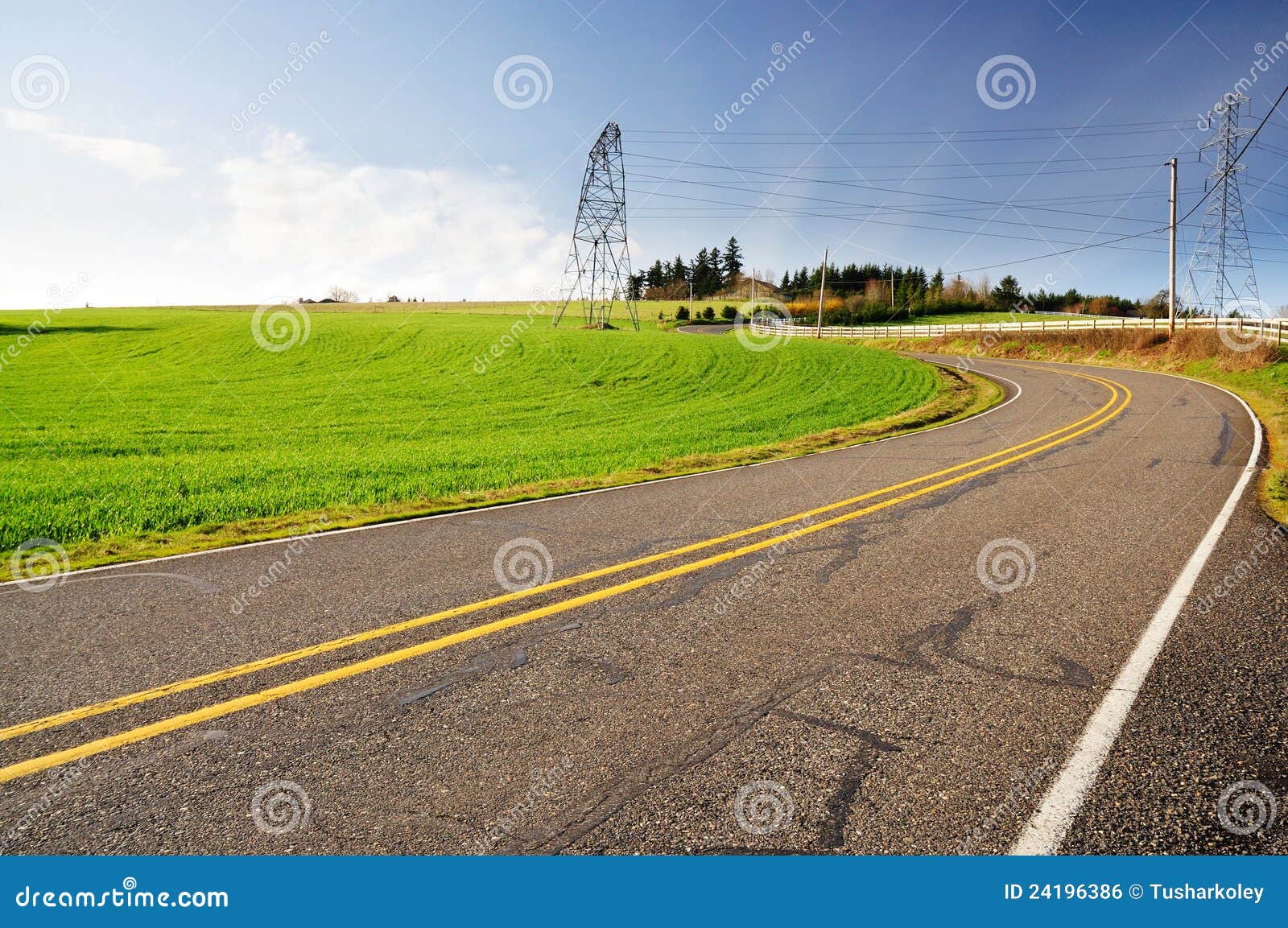 Beautiful road and sky stock photo. Image of nature, line - 24196386