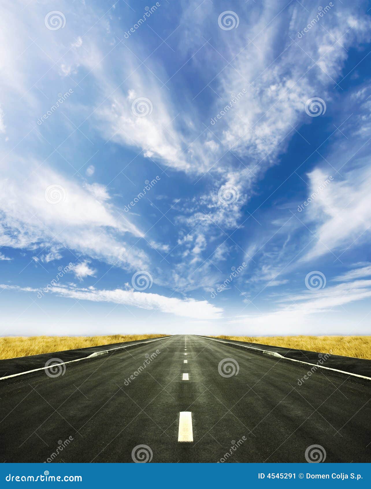 Beautiful Road To Nowhere Spring Horizon Stock Image - Image of outside ...