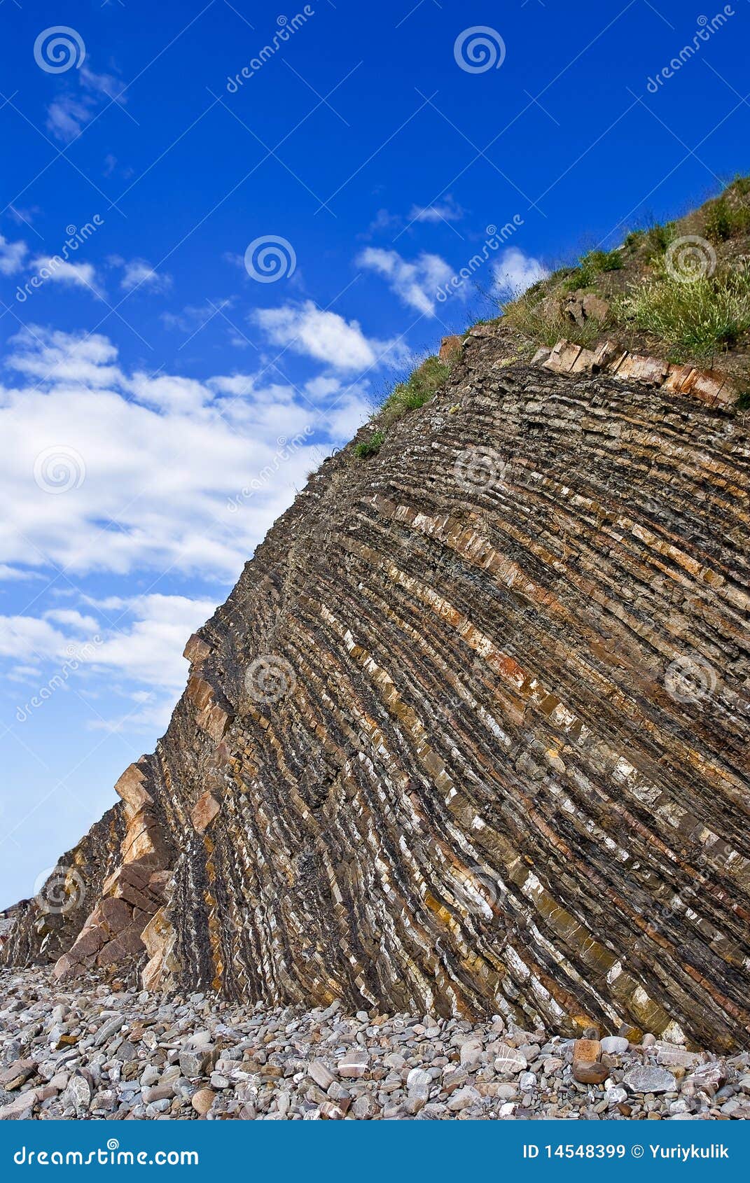 Beautiful rock stock image. Image of summer, clouds, slope - 14548399