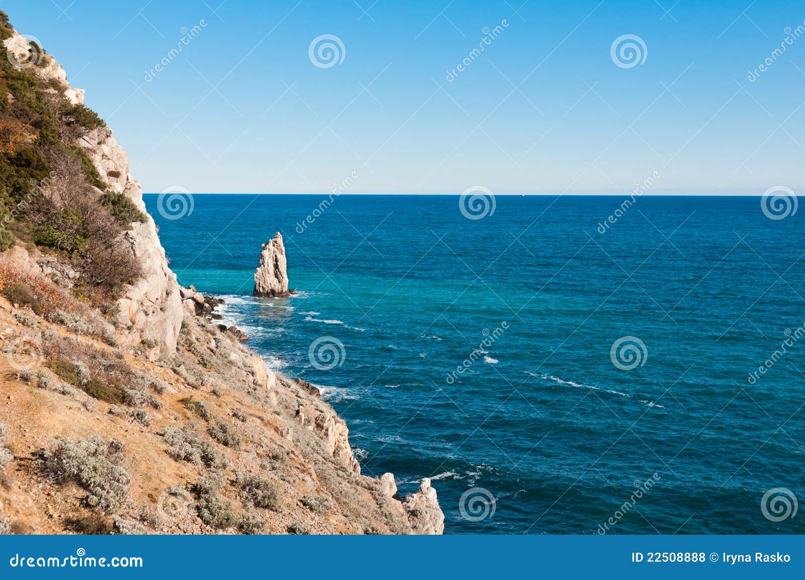 Beautiful Rock on the Black Sea Shore Stock Photo - Image of stone ...