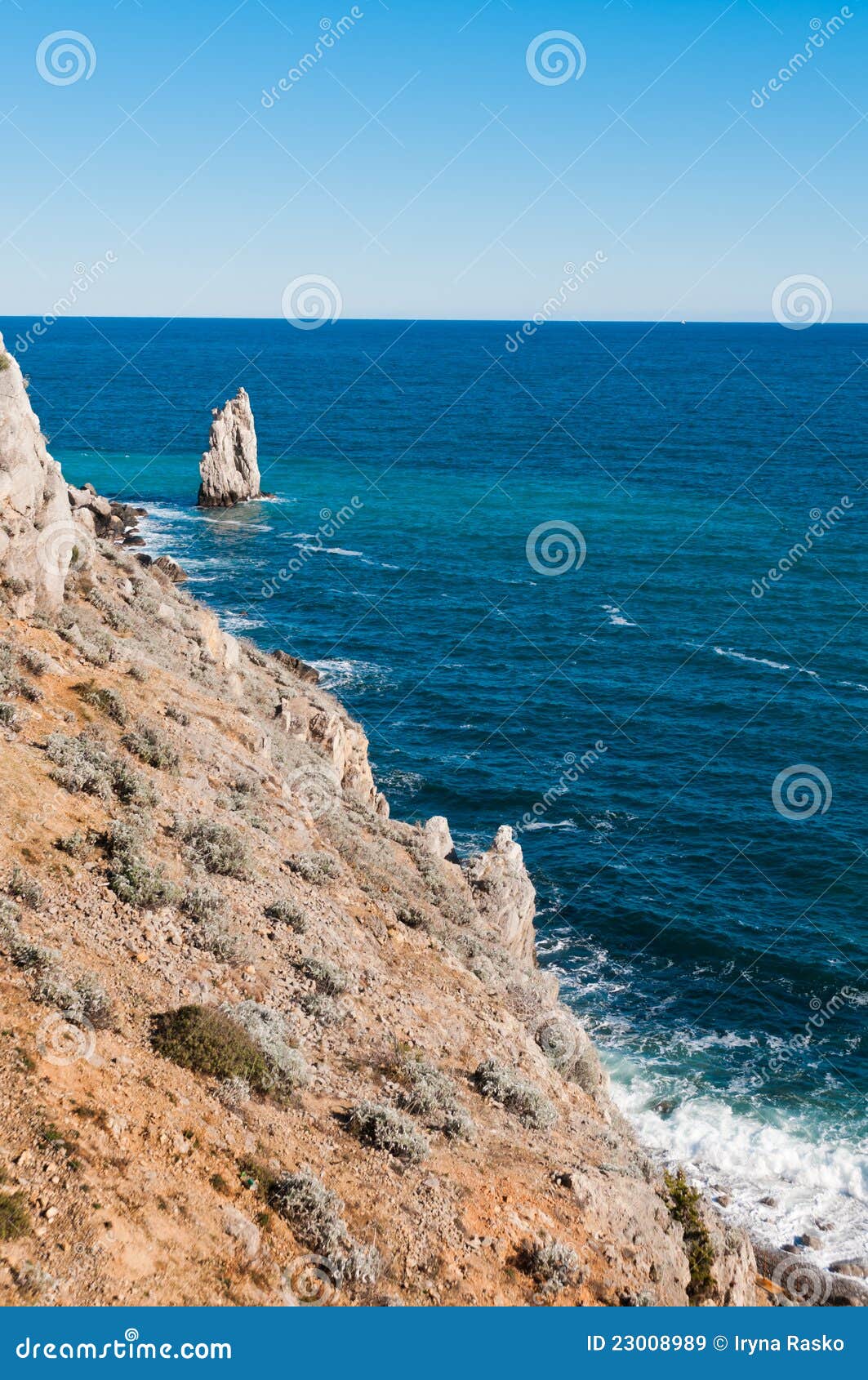 Beautiful Rock on the Black Sea Shore Stock Image - Image of clear ...