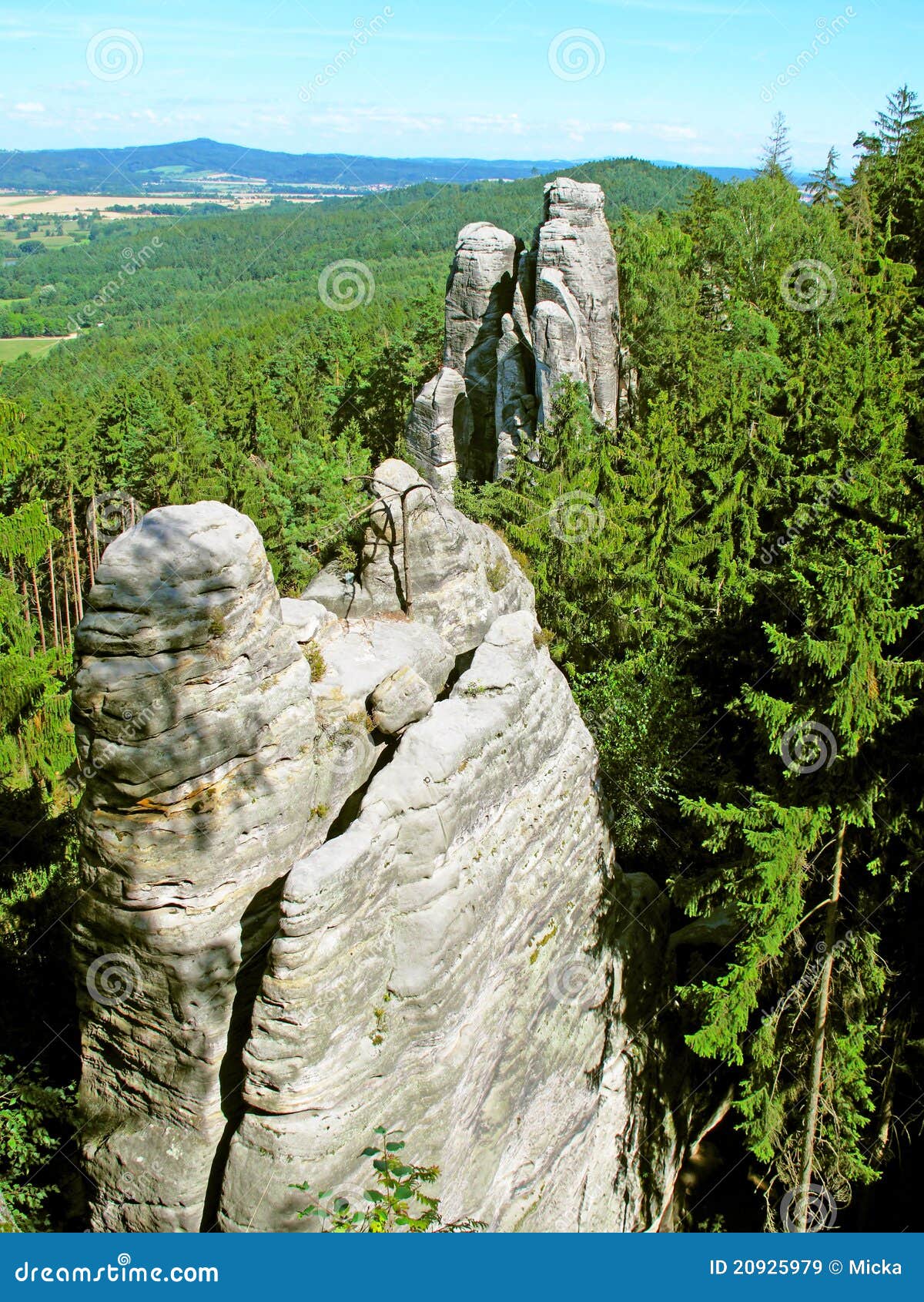 Beautiful Rock in Bohemian Paradise Stock Image - Image of country ...