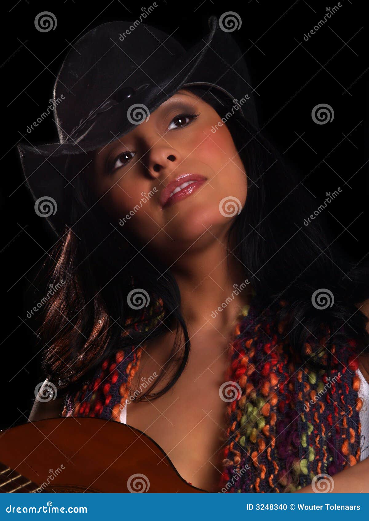 Beautiful rock chick stock photo. Image of isolation, black - 3248340