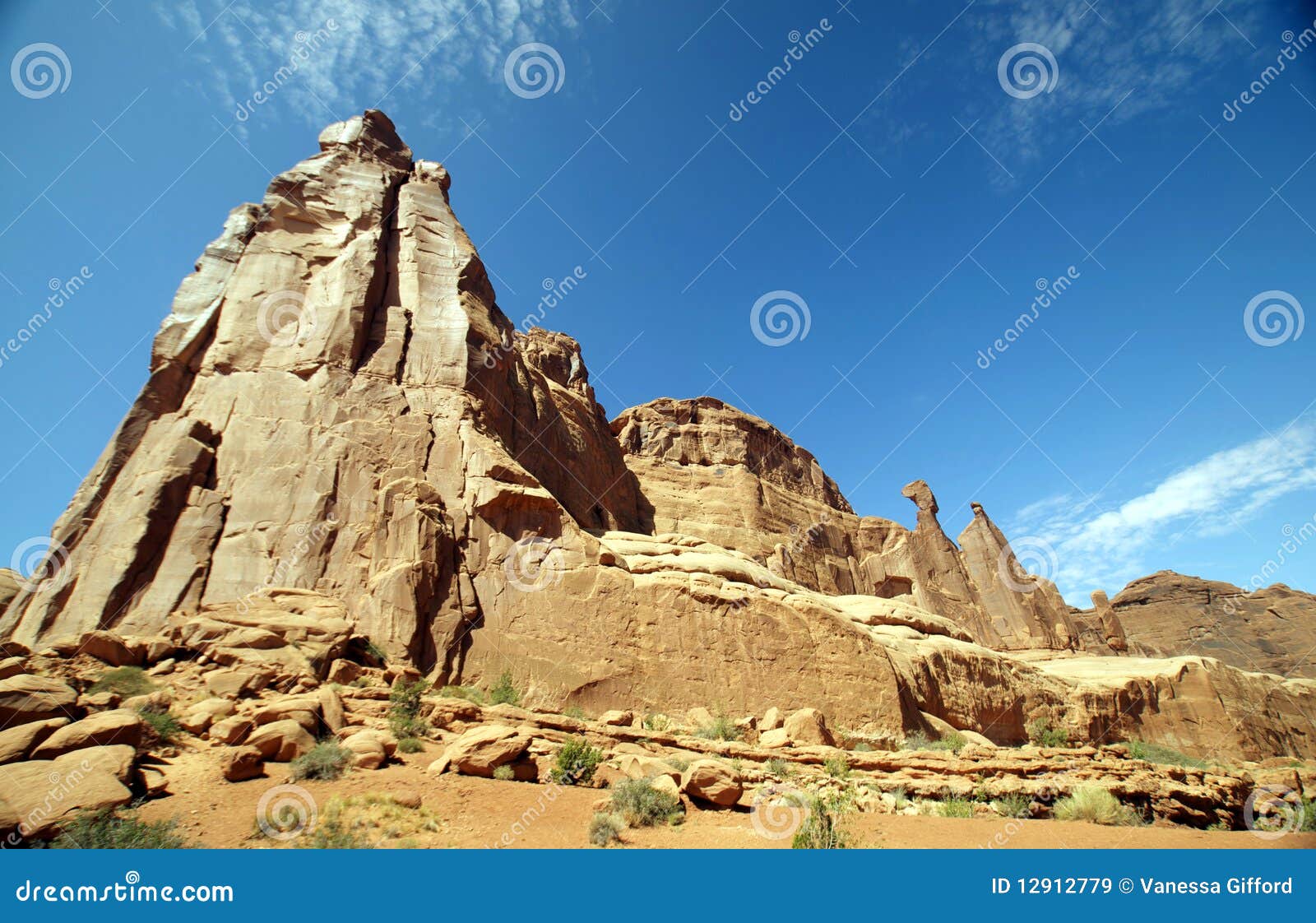 Beautiful Rock Formation and Mountains Stock Image - Image of geologic ...