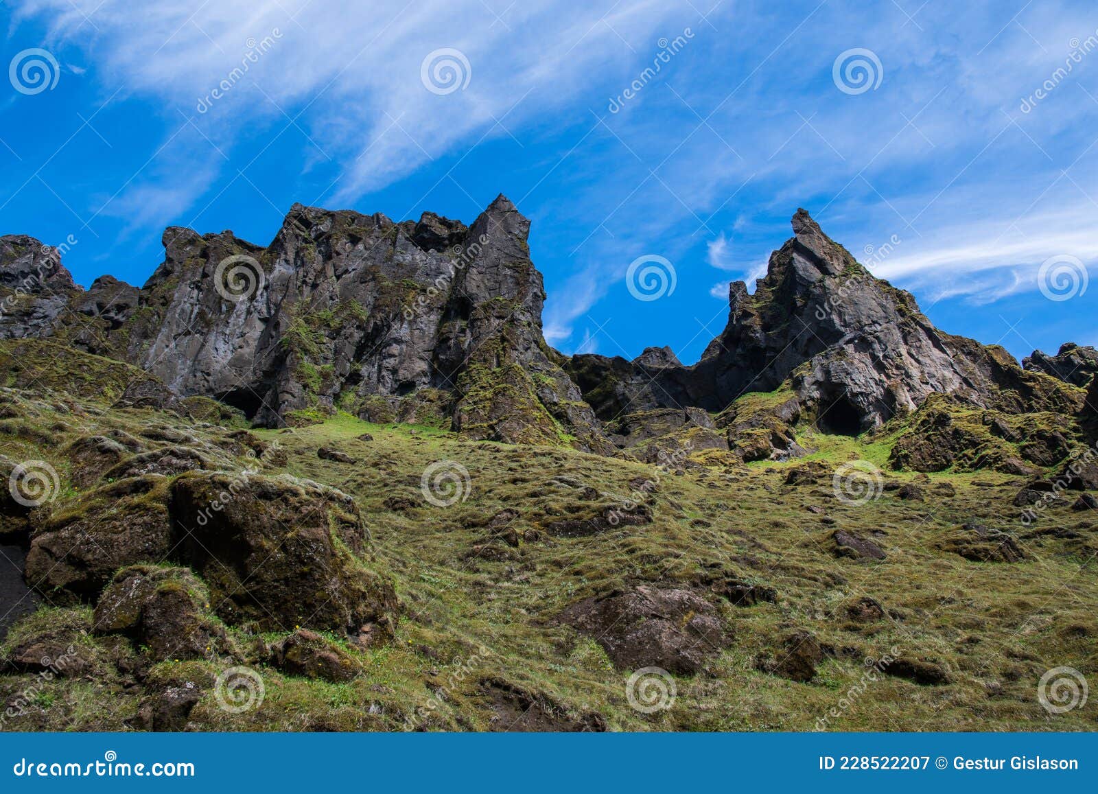 Beautiful Rock Formations of Thakgil Canyon in Iceland Stock Image ...