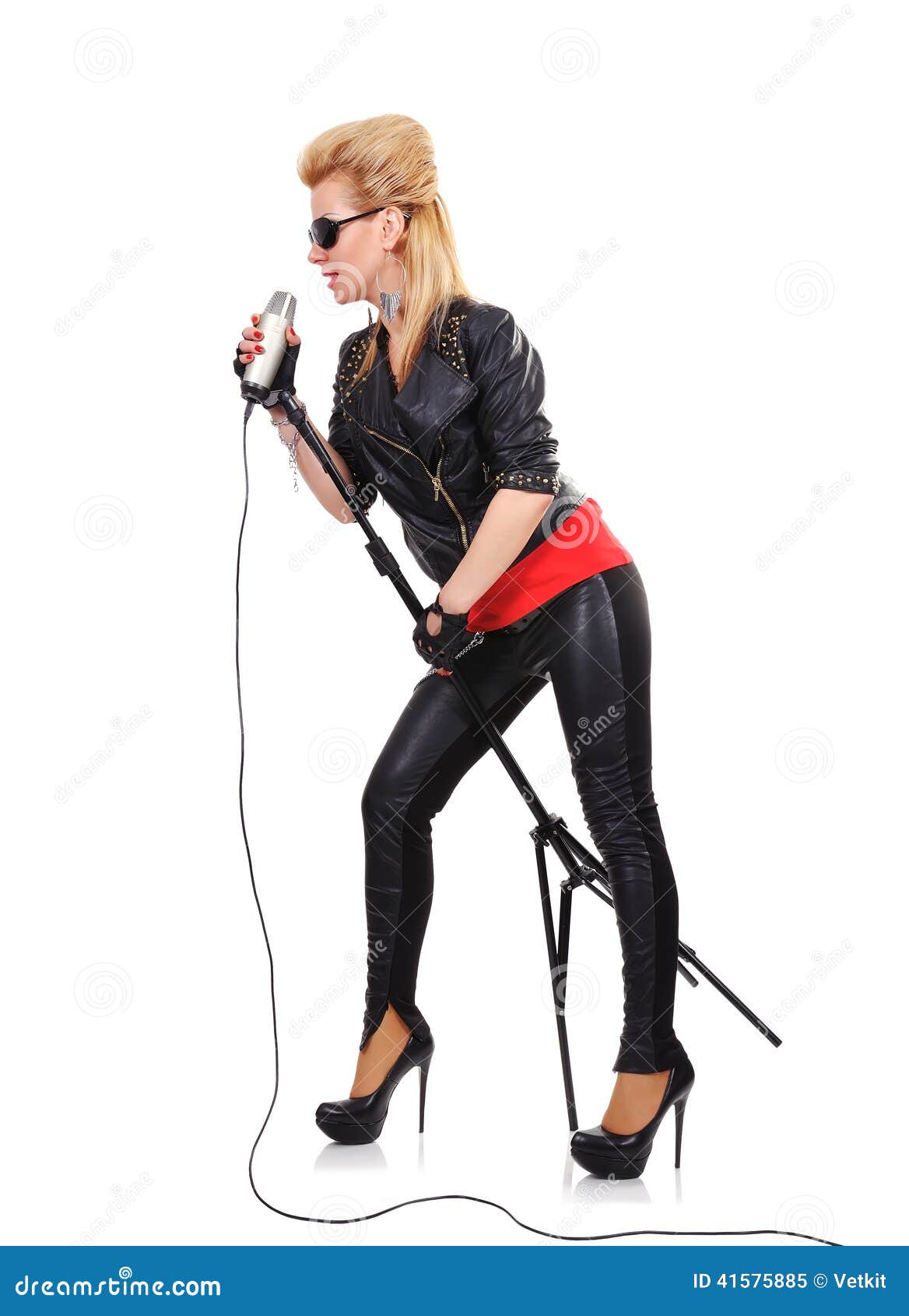 Beautiful rock girl stock image. Image of music, audio - 41575885