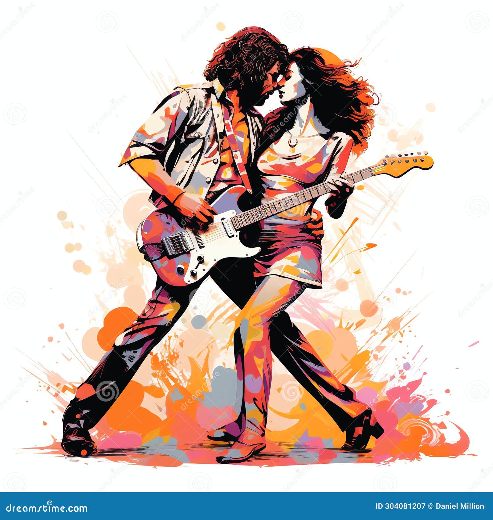 Beautiful Rock and Roll Dance Clipart Illustration Stock Illustration ...