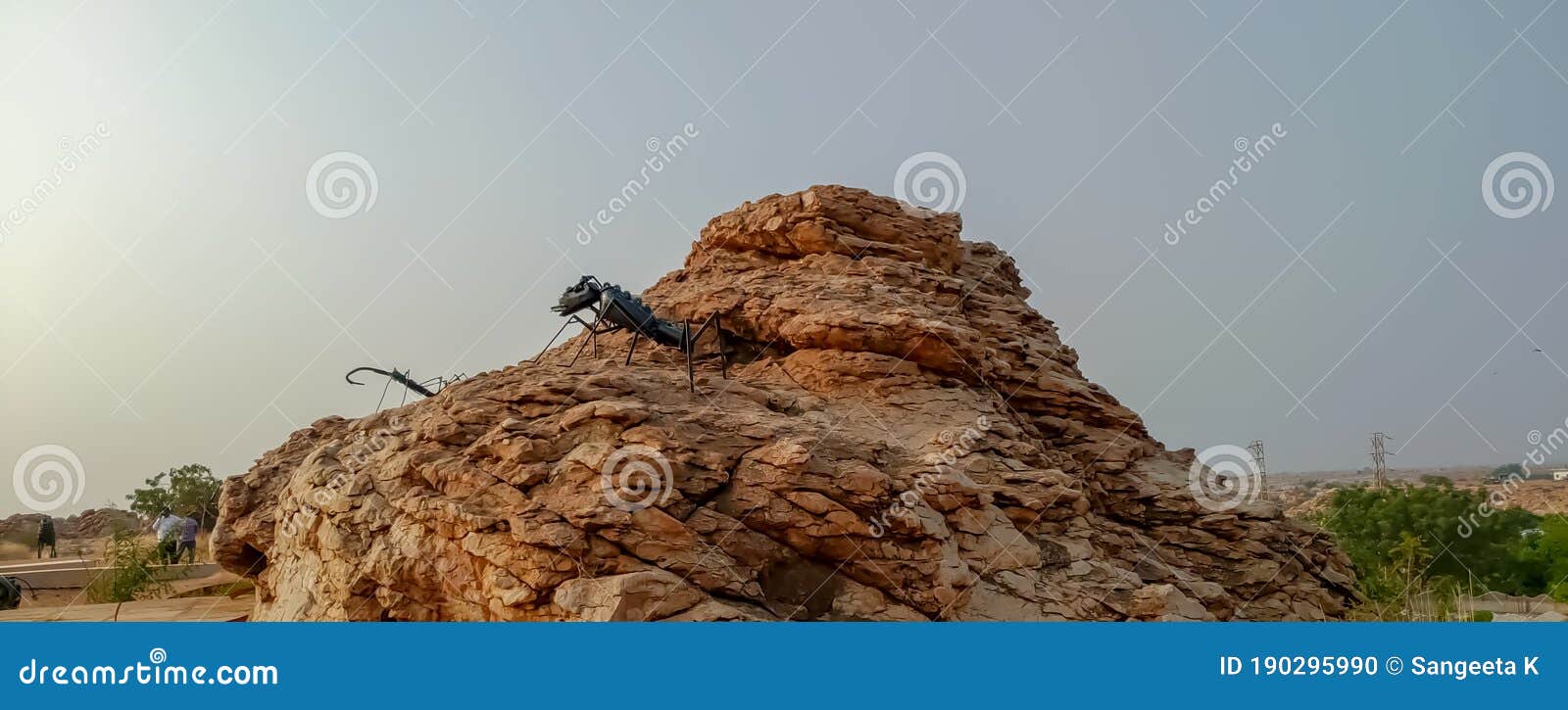 A Beautiful Rock Structures in Orvakal Kurnool India Stock Photo ...
