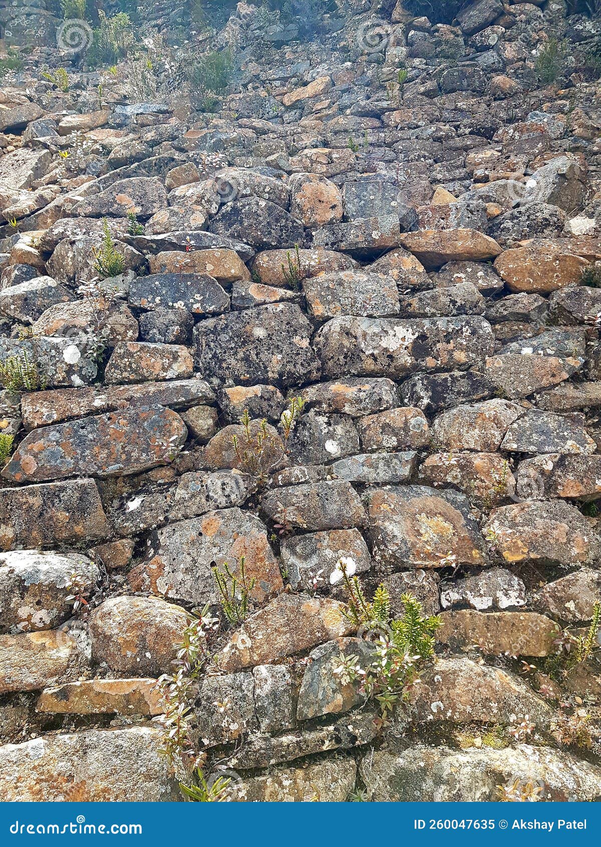 Beautiful Rock Wall on the Way To Top of the Mountain Stock Image ...