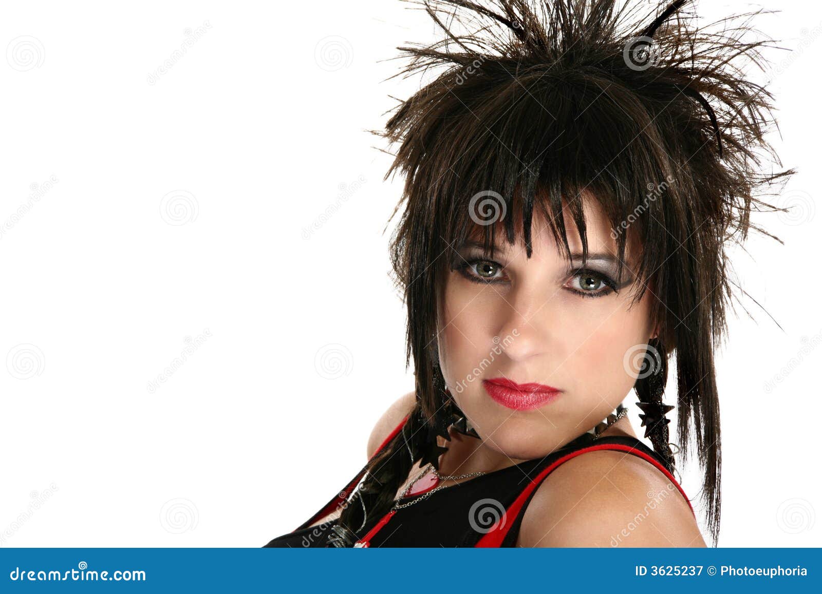 Beautiful Rocker Chick stock image. Image of background - 3625237