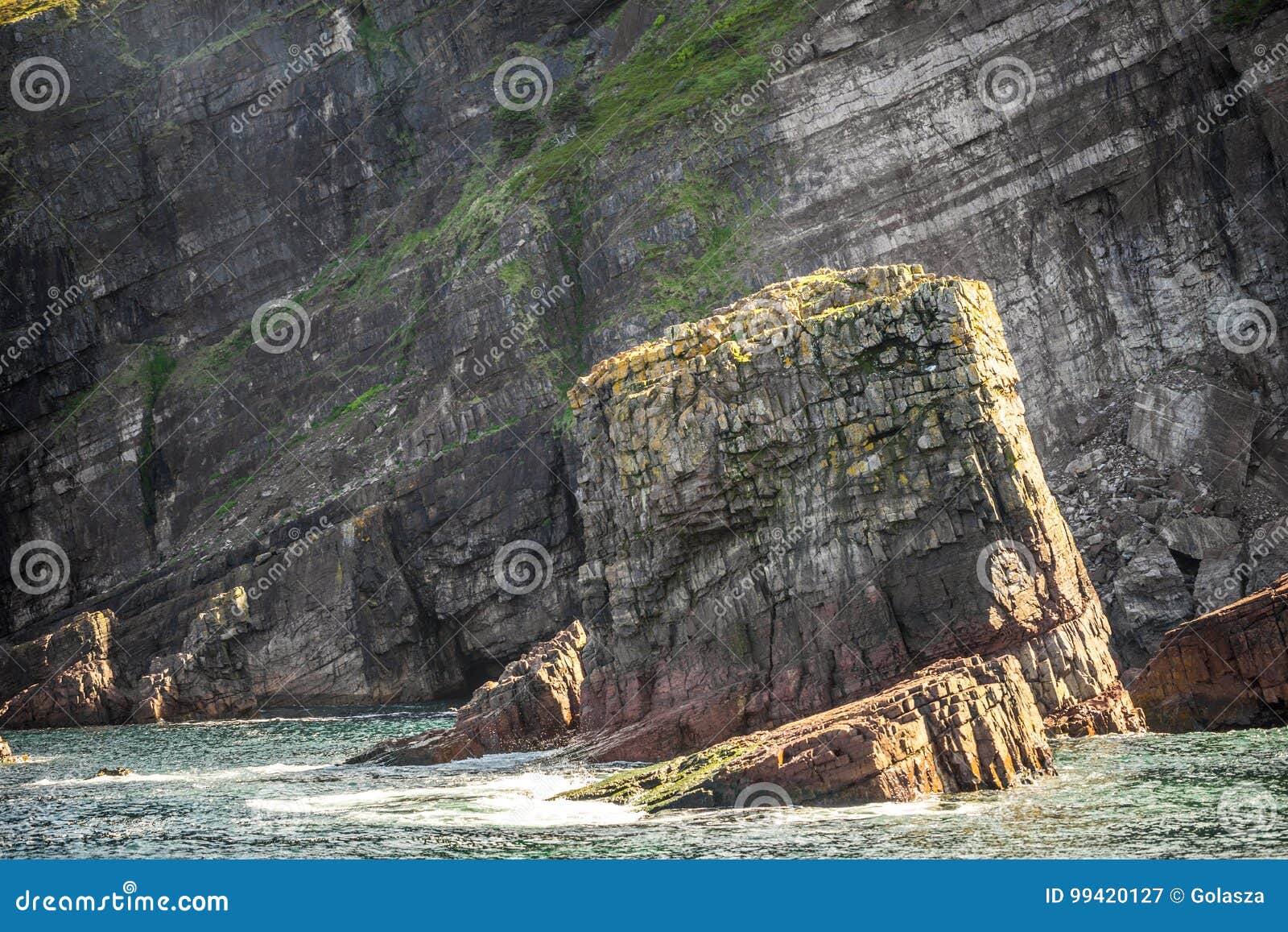 Beautiful Rocks by the Cliffs of Newfoundland, Canada Stock Image ...