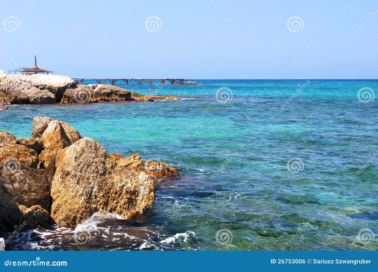 Beautiful Rocky Beach in Cyprus Stock Photo - Image of horizon, peace ...