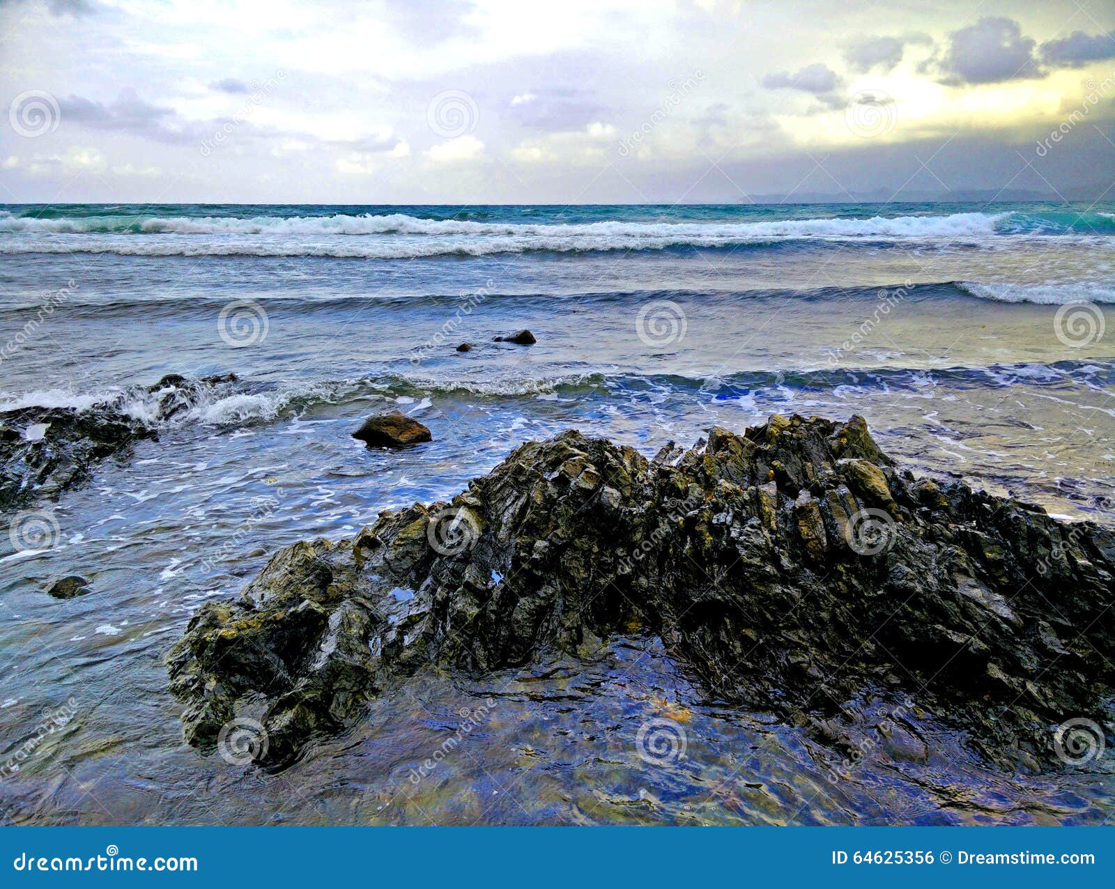 Beautiful rocky beach stock photo. Image of philippines - 64625356