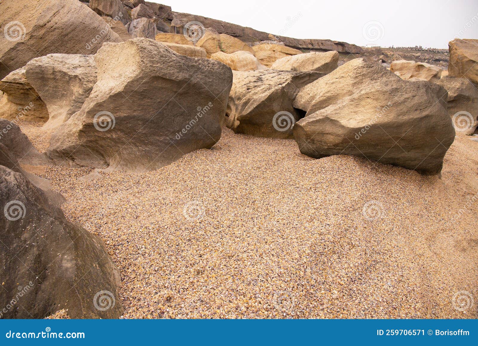 Beautiful Rocky Coastline with Shells Stock Image - Image of summer ...