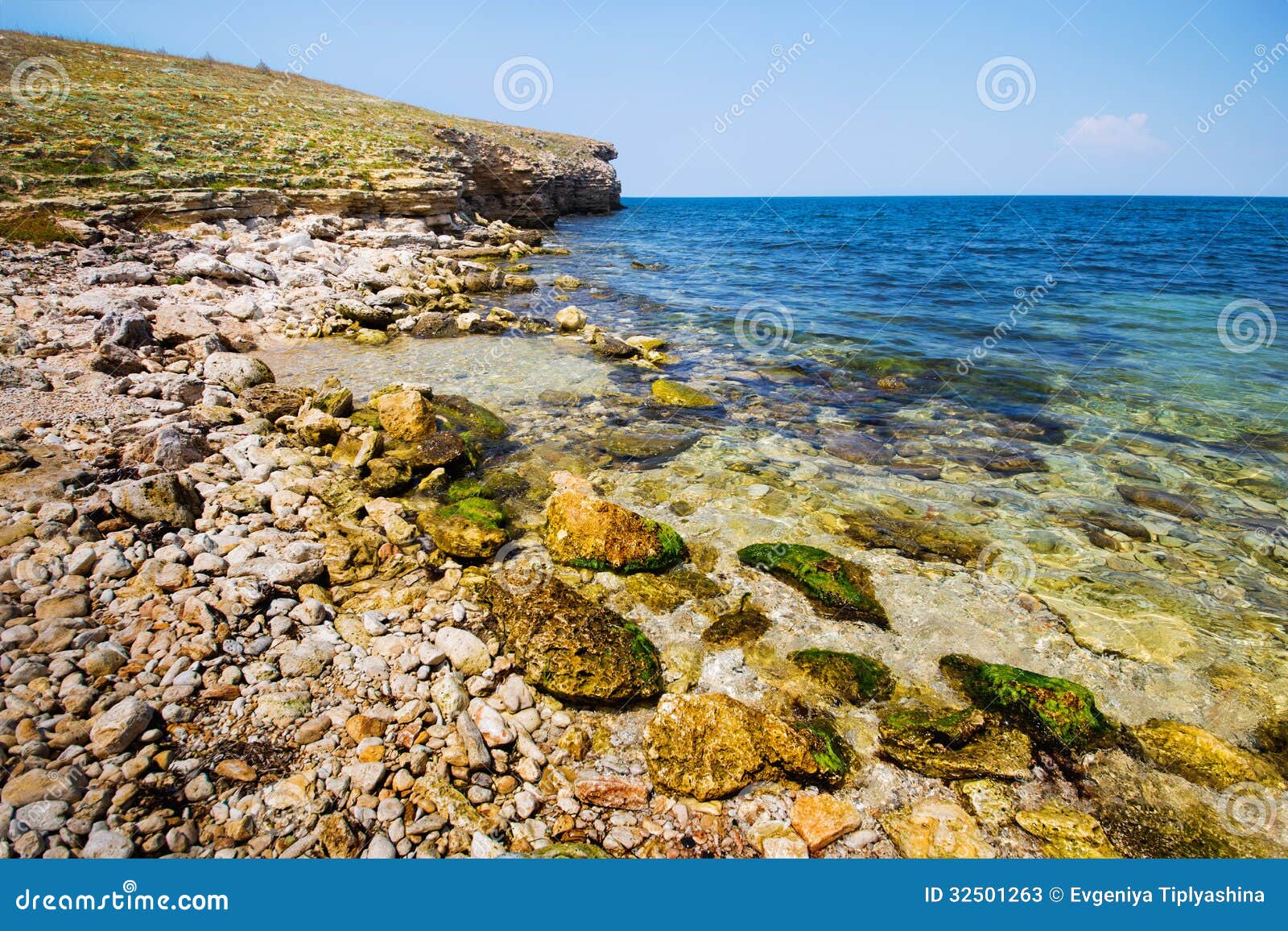 Beautiful rocky sea coast stock image. Image of summer - 32501263