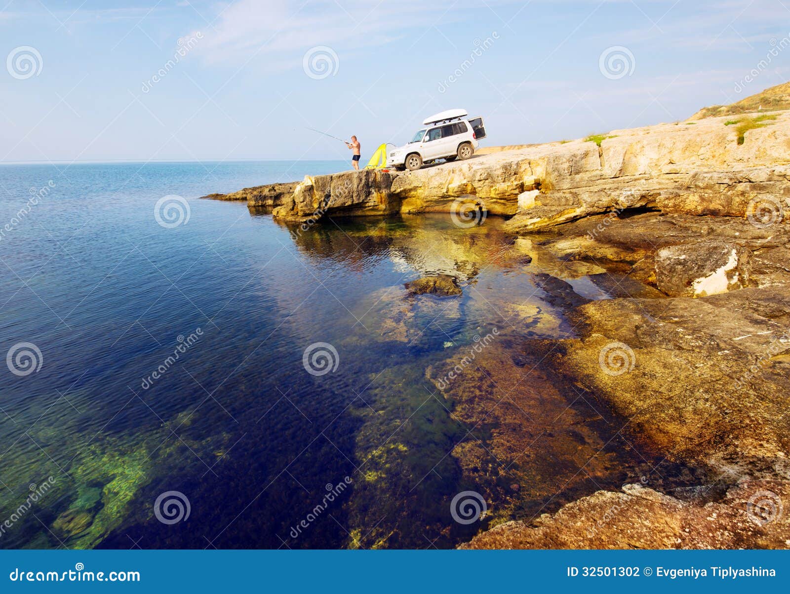 Beautiful rocky sea coast stock photo. Image of idylliccrimea - 32501302