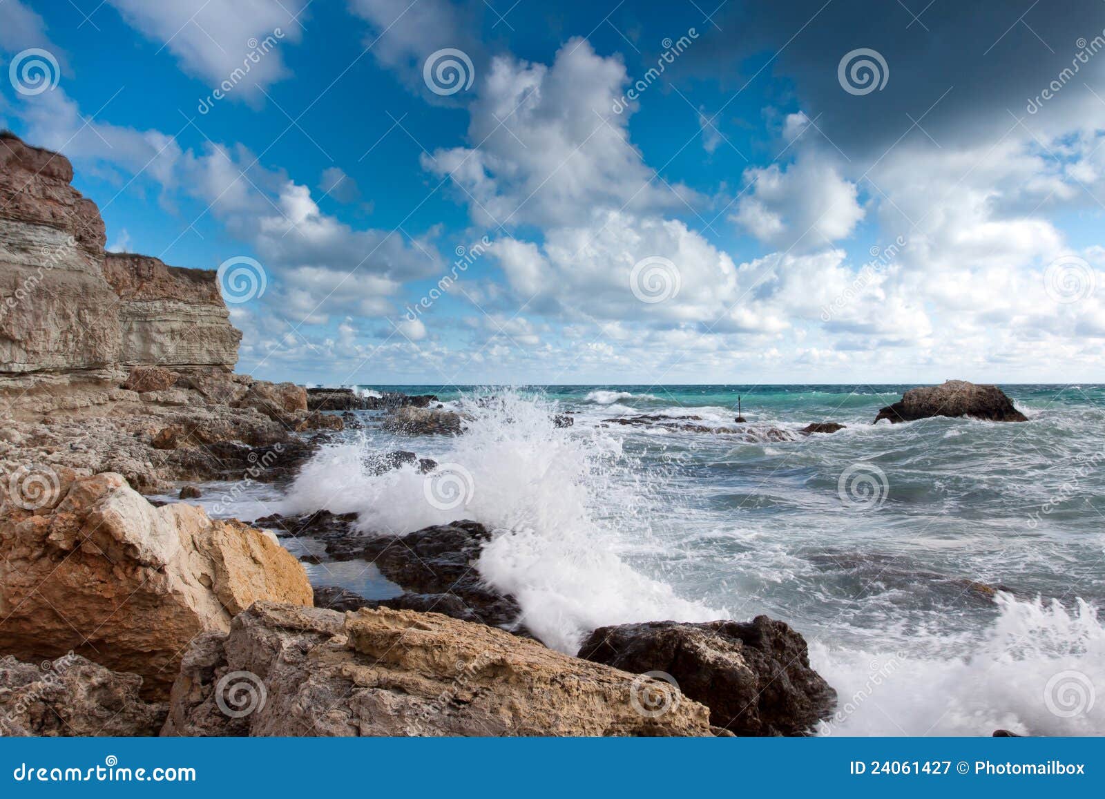 Beautiful rocky seaside stock image. Image of scenery - 24061427