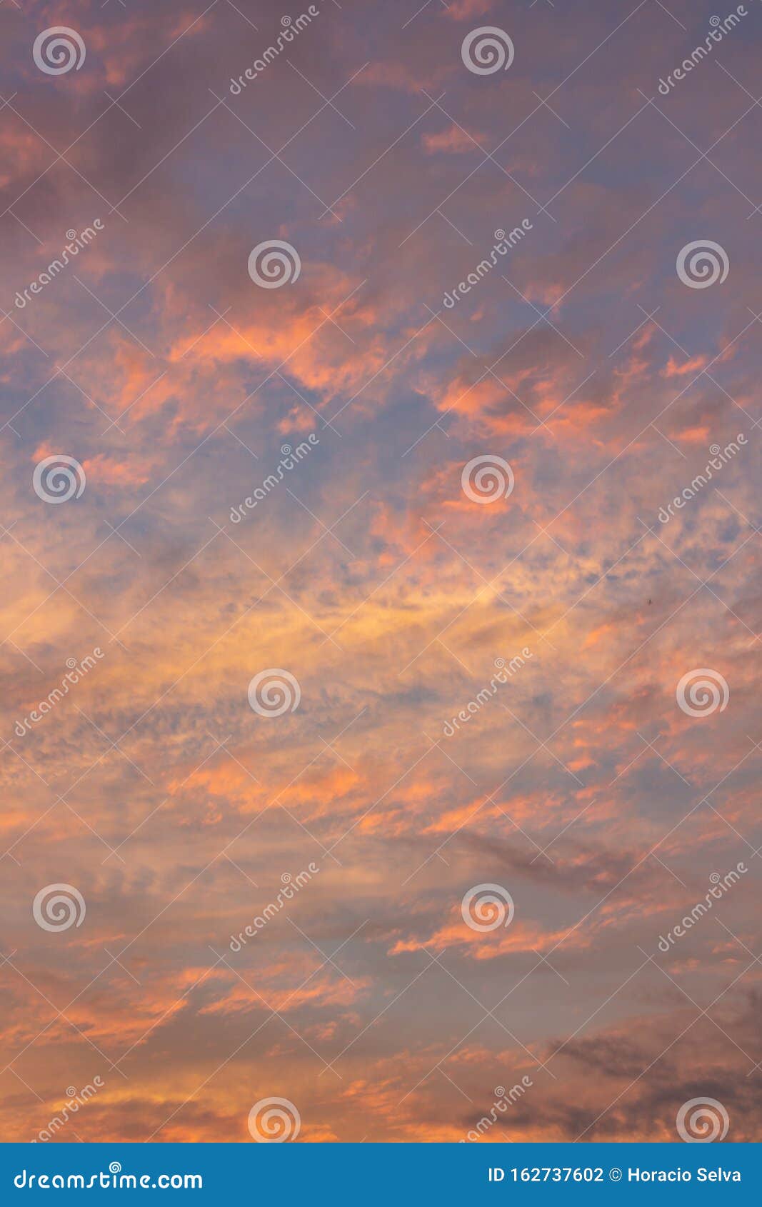 Beautiful and Romantic Clouds of Warm Colors during Sunset. Sunset As ...