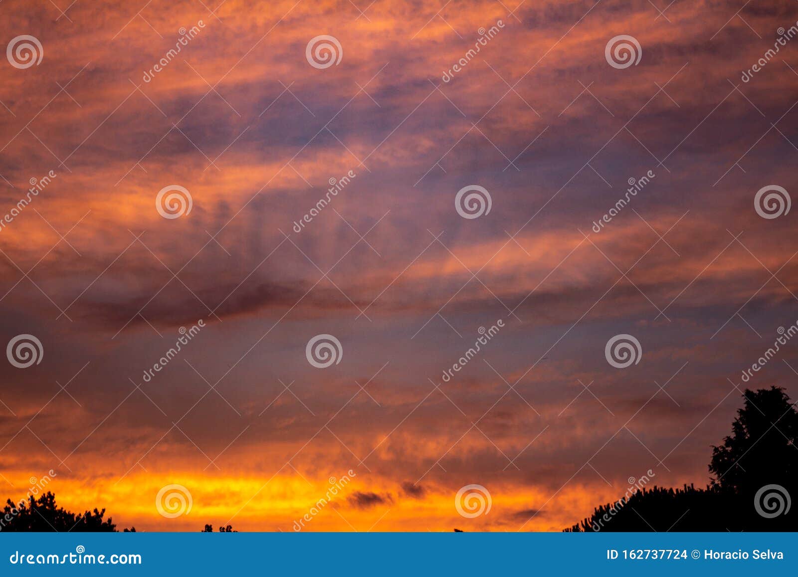 Beautiful and Romantic Clouds of Warm Colors during Sunset. Sunset As ...