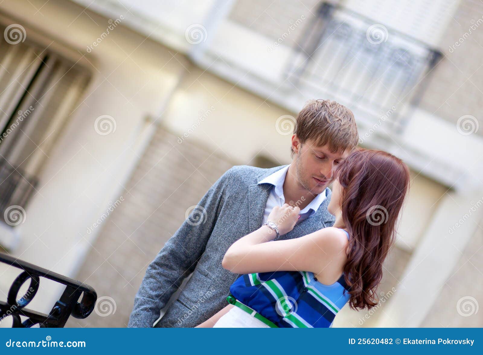 Beautiful Romantic Couple Talking Stock Photo - Image of france ...