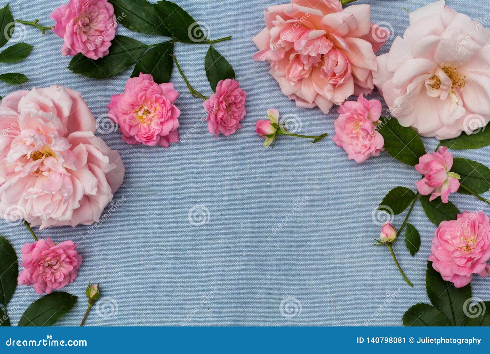 Beautiful, Romantic Rosy Frame Background Stock Image - Image of ...