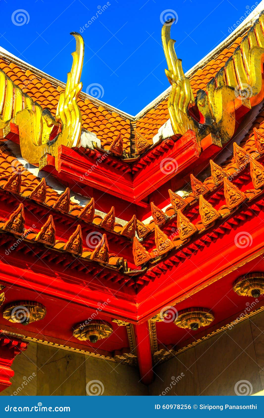Beautiful roof of temple stock photo. Image of beautiful - 60978256