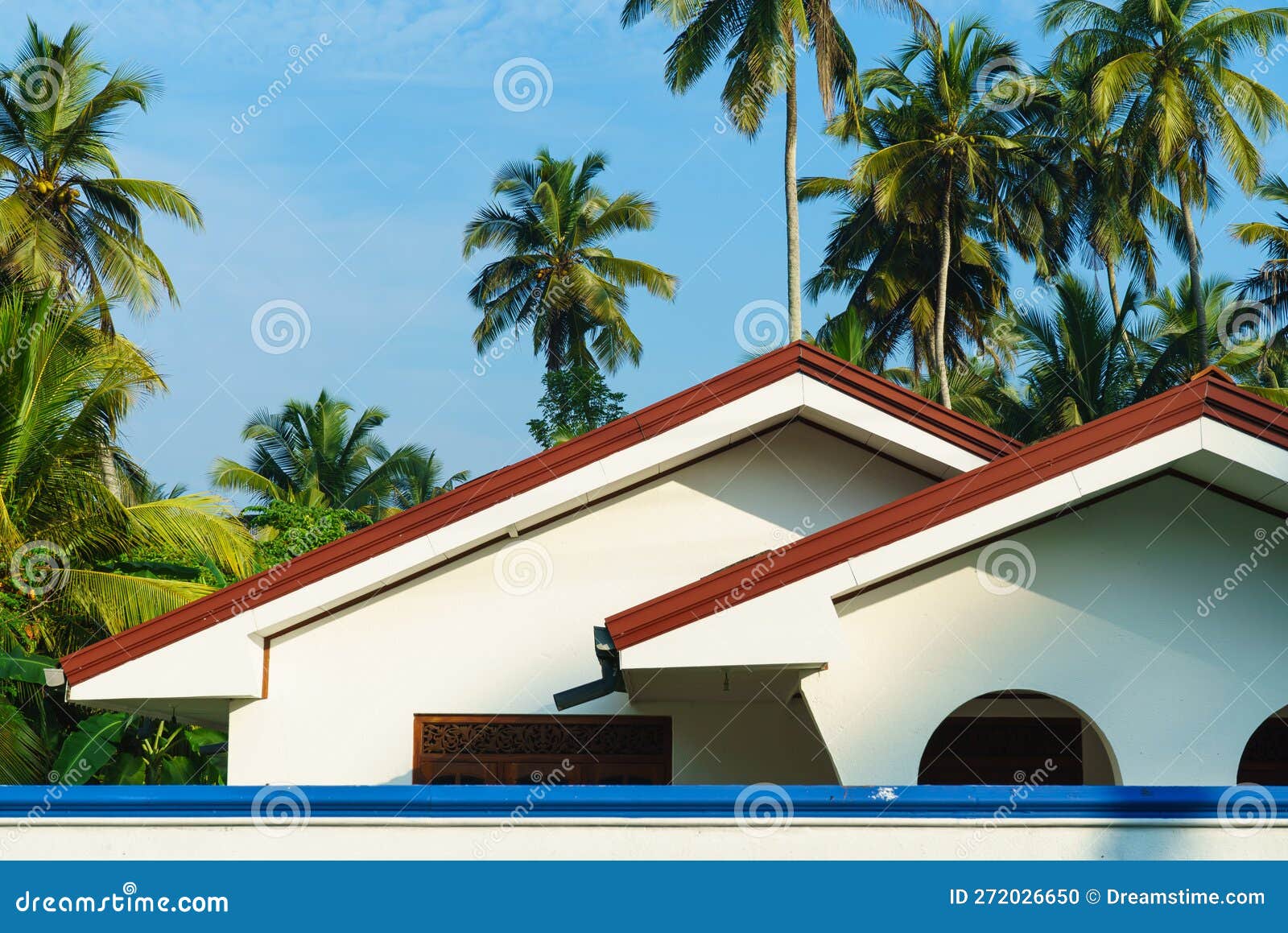 Beautiful Roof of a Tile House in the Tropics Stock Photo - Image of ...