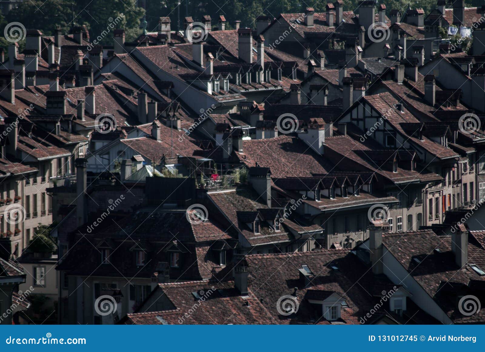 Beautiful Rooftops and Chimneys Stock Image - Image of roof ...