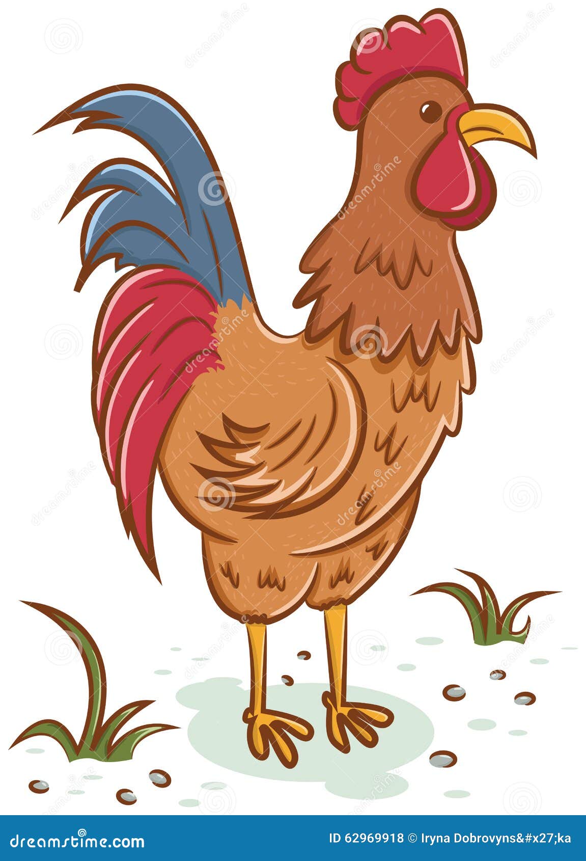 Beautiful Rooster Character Stock Vector - Illustration of livestock ...