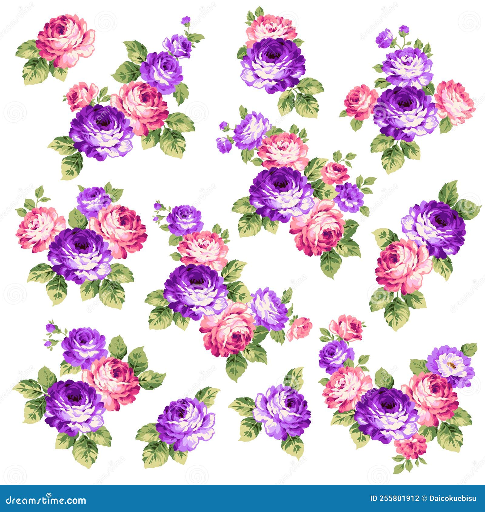 Beautiful Rose Illustration Material Collection, Stock Vector ...