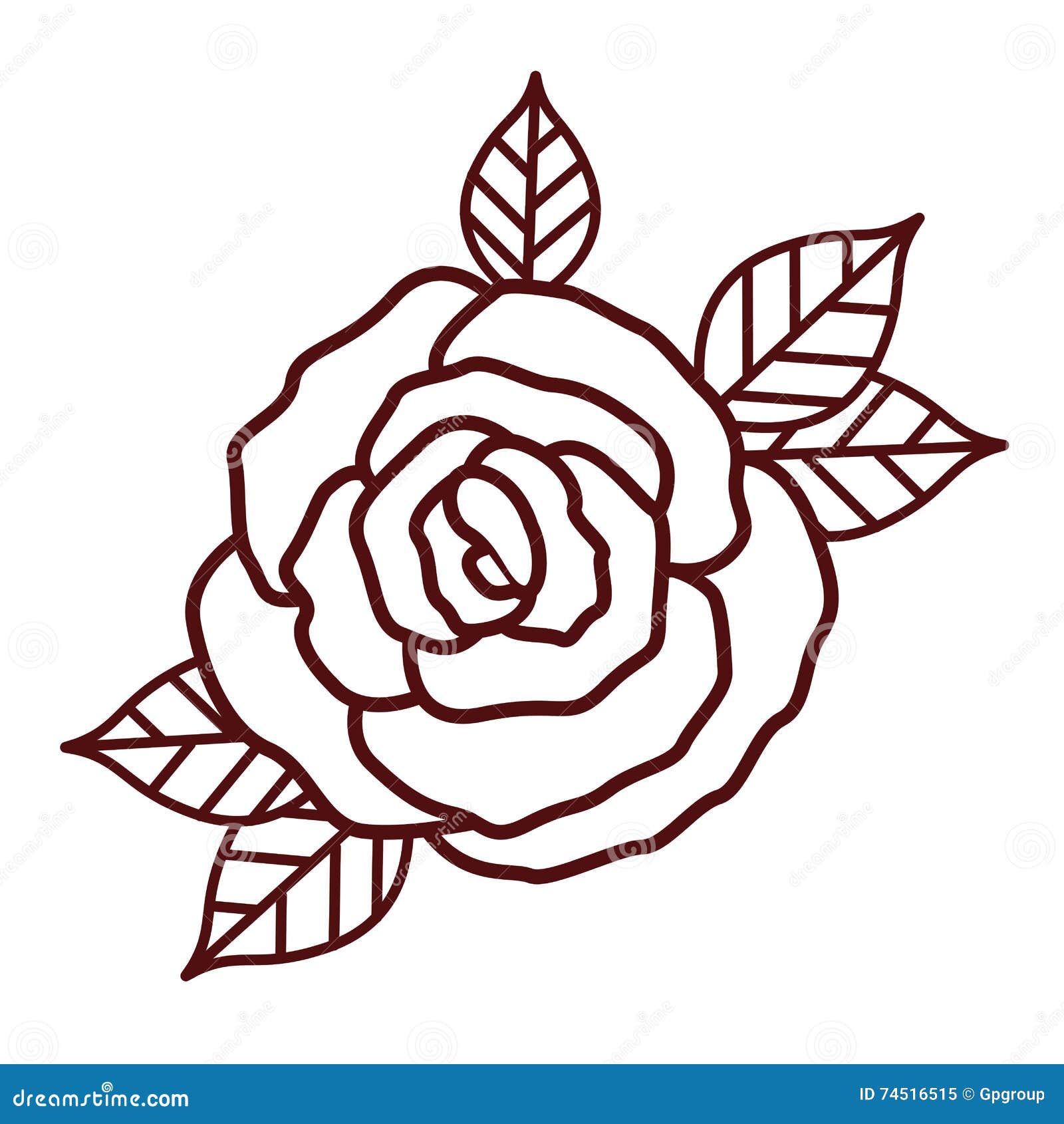 Beautiful Rose Isolated Icon Design Stock Vector - Illustration of ...