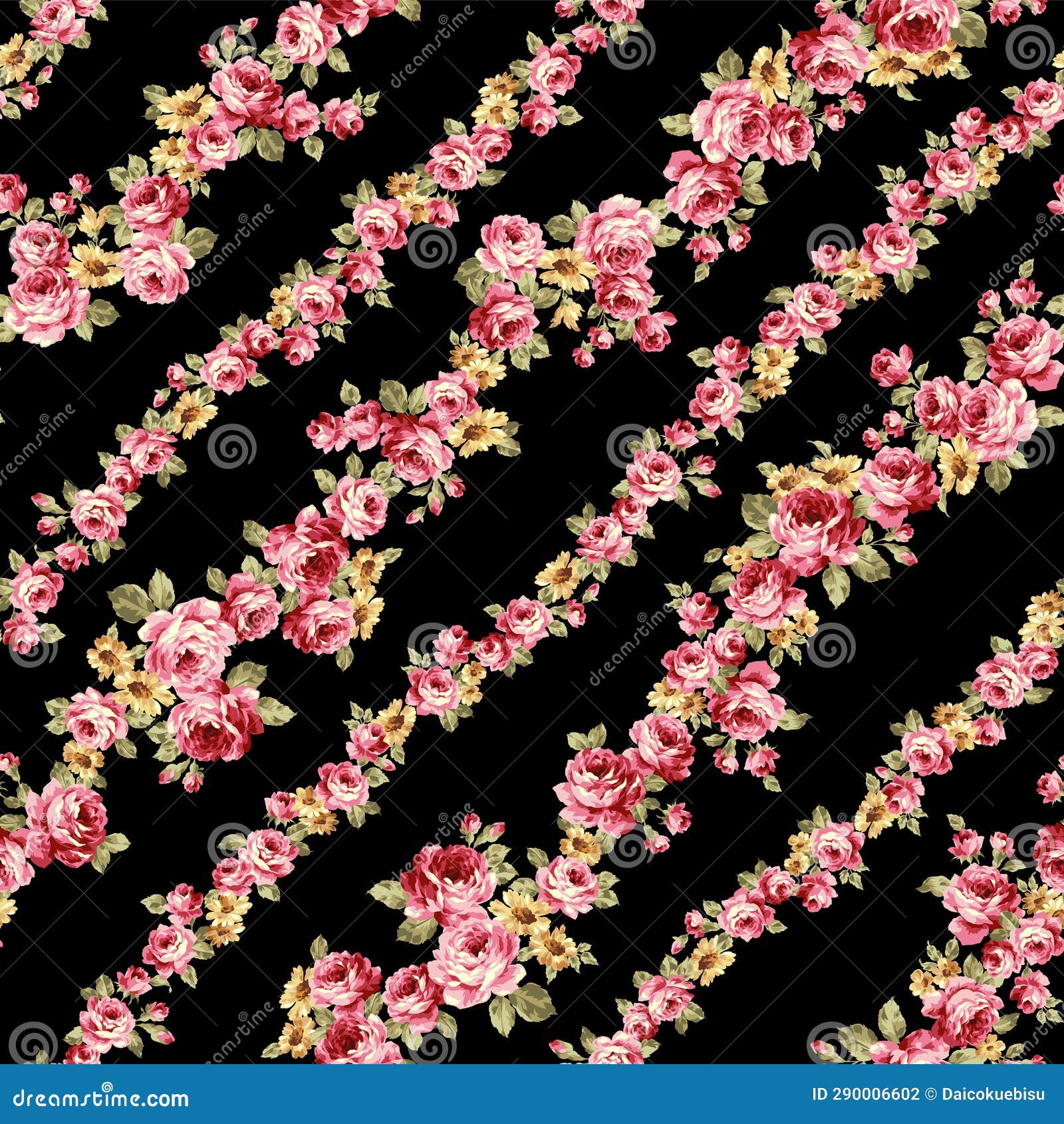 Beautiful Rose Pattern Perfect for Textile Design, Stock Vector ...