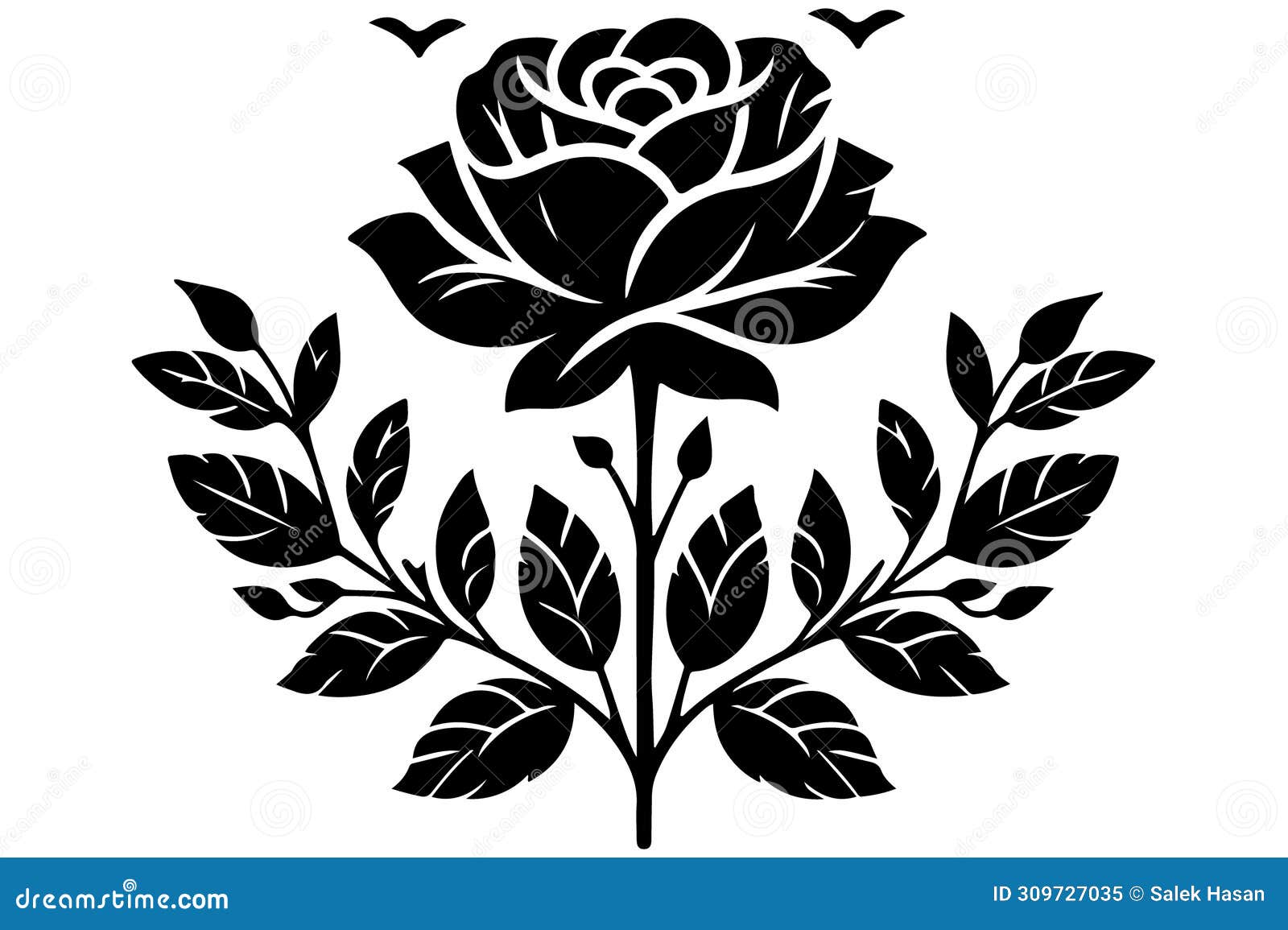 A beautiful rose vector stock vector. Illustration of collection ...