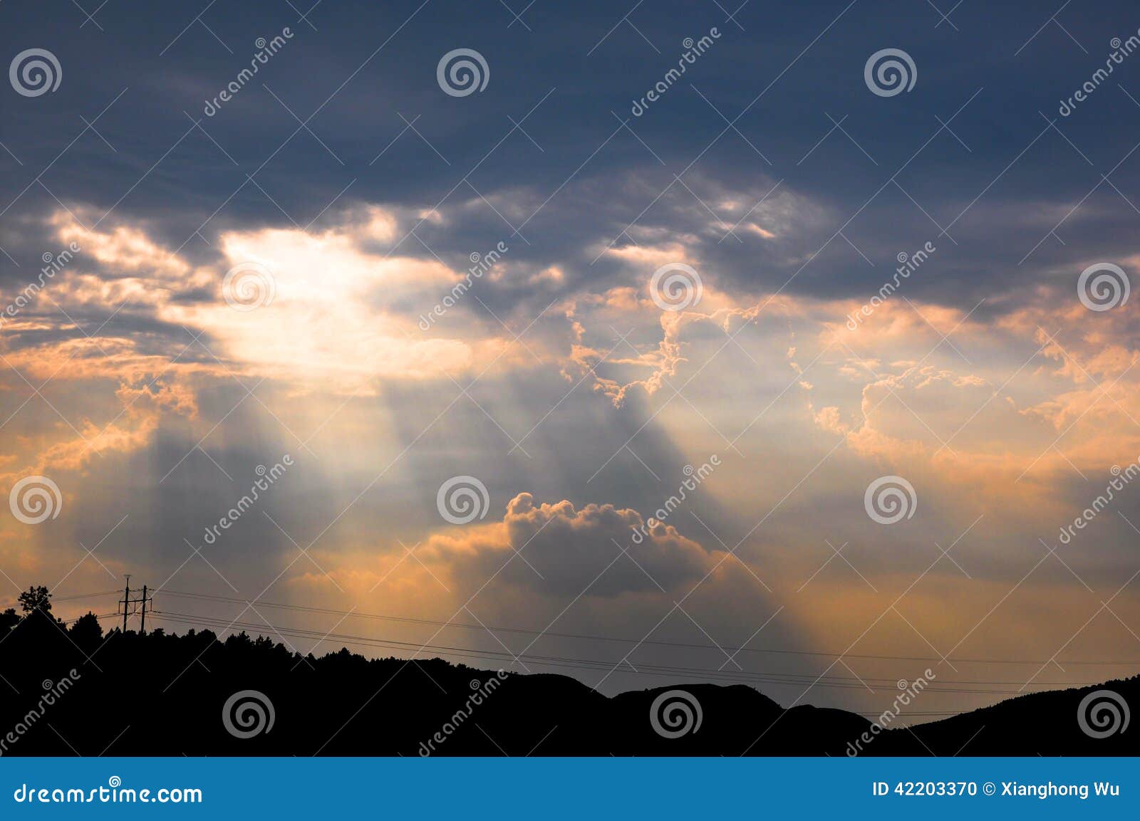 Beautiful rosy clouds stock photo. Image of light, good - 42203370