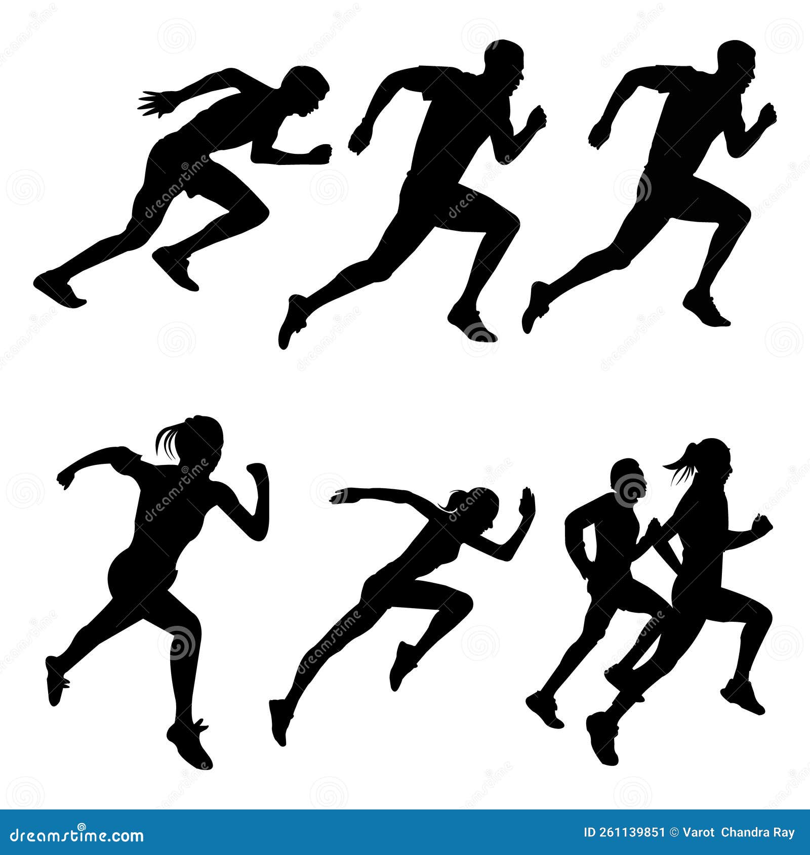 Beautiful Runner Silhouette Vector File. Stock Vector - Illustration of ...