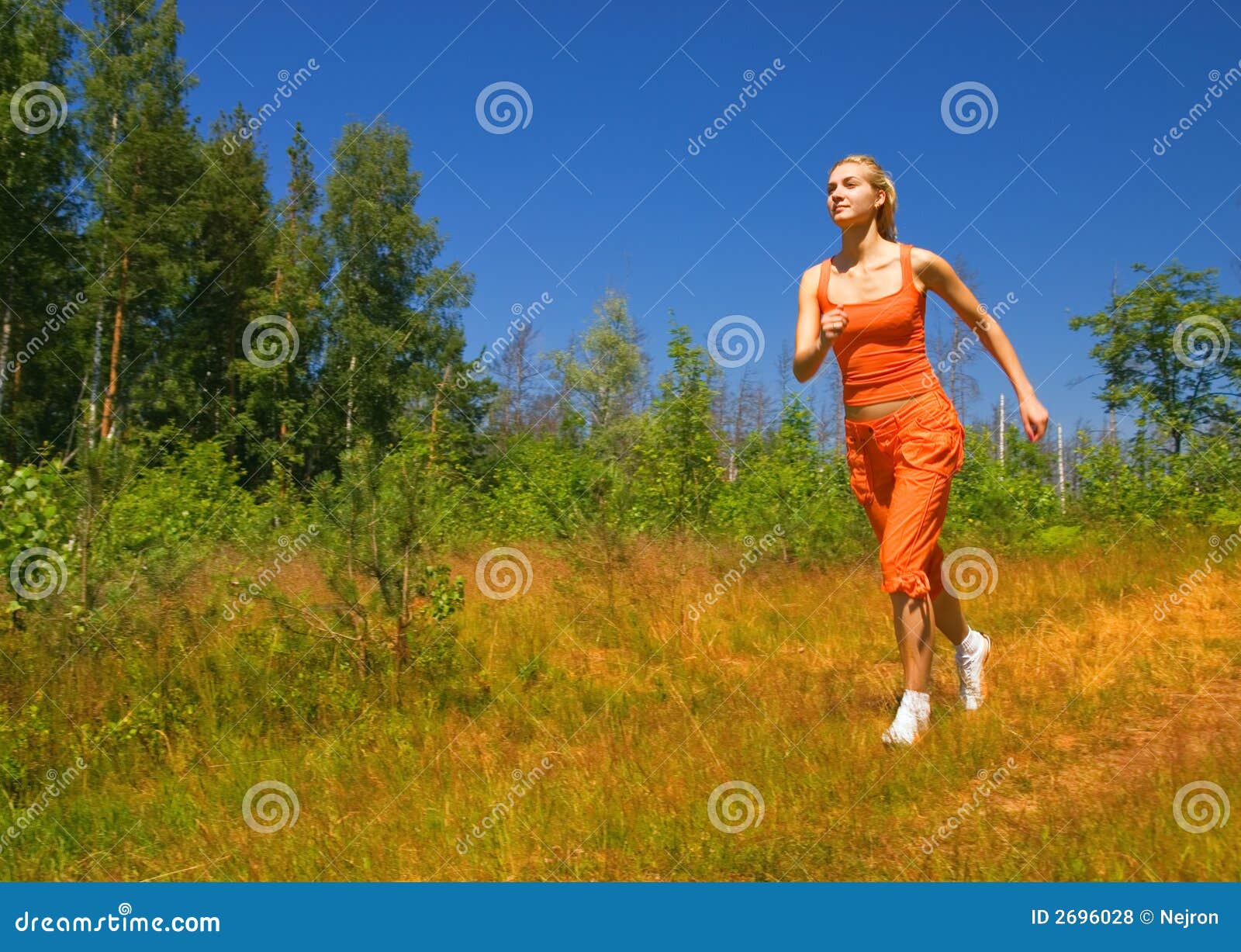 Beautiful running girl stock photo. Image of hair, llife - 2696028