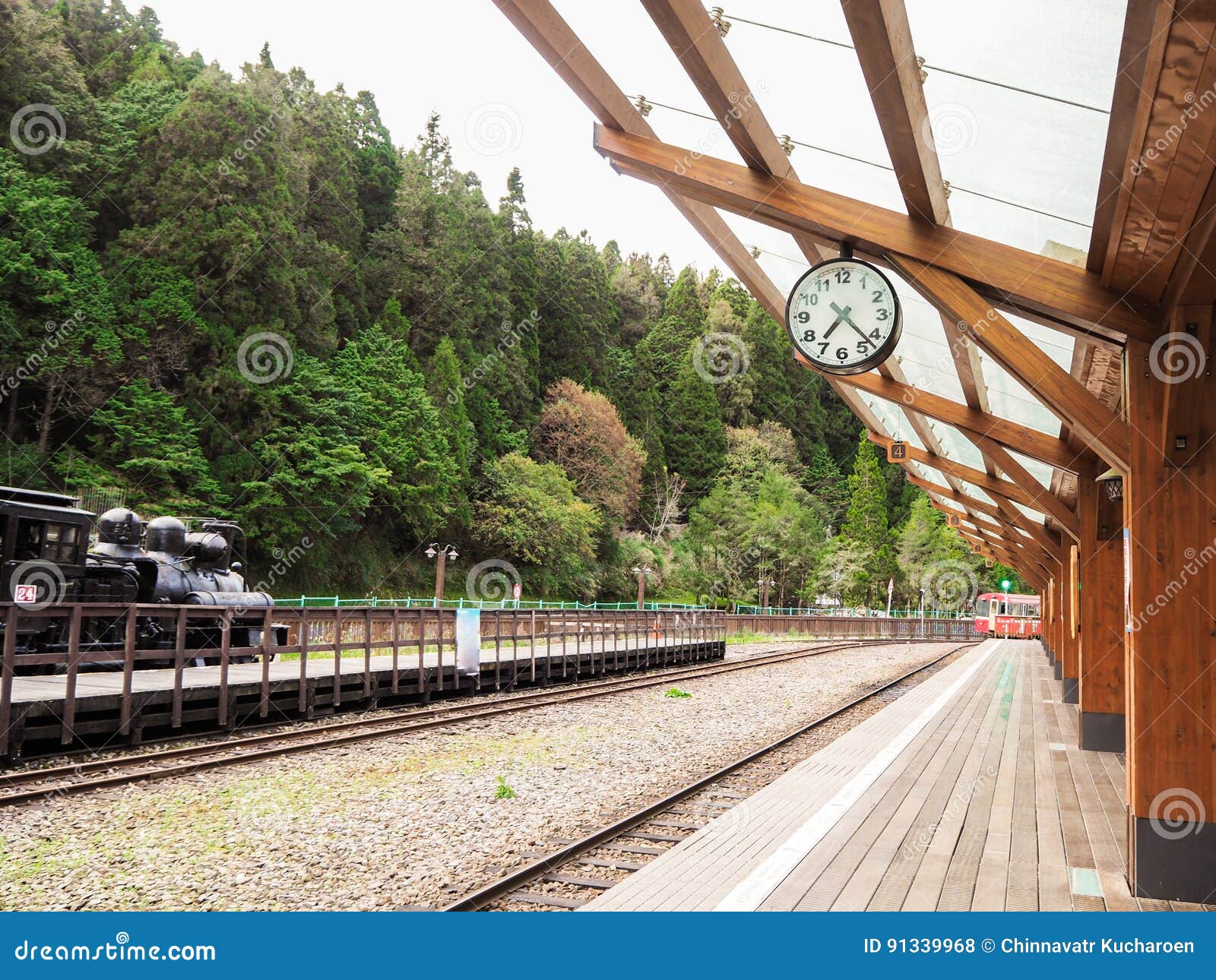 Beautiful Rural Railway Station Stock Photo - Image of transport, clock ...
