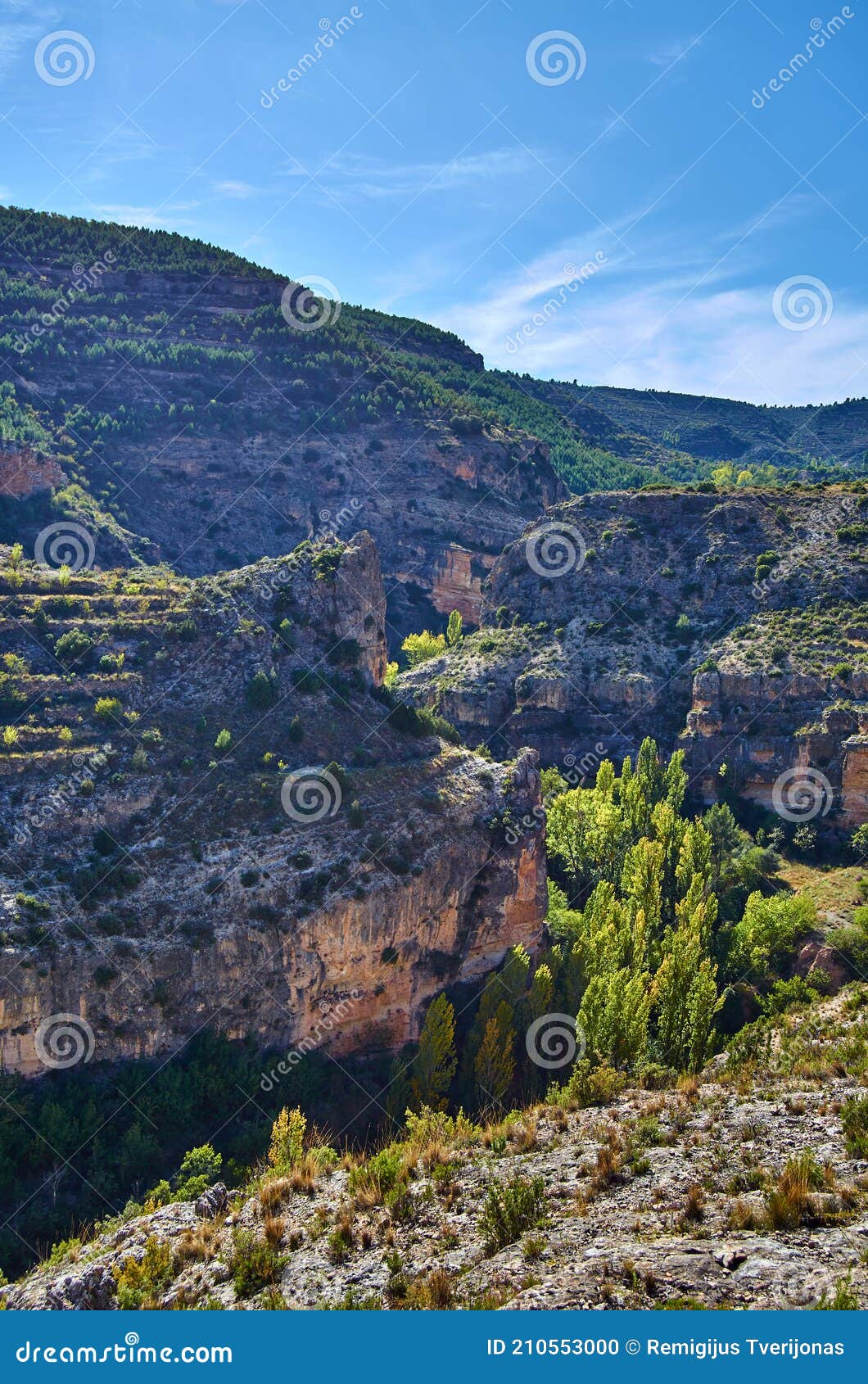 Beautiful Rural Scenery of Ademuz Mountains - Spain Stock Photo - Image ...