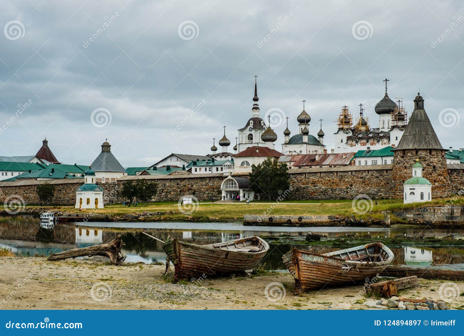 Beautiful Russian Solovki Monastery at Summer Day Stock Image - Image ...