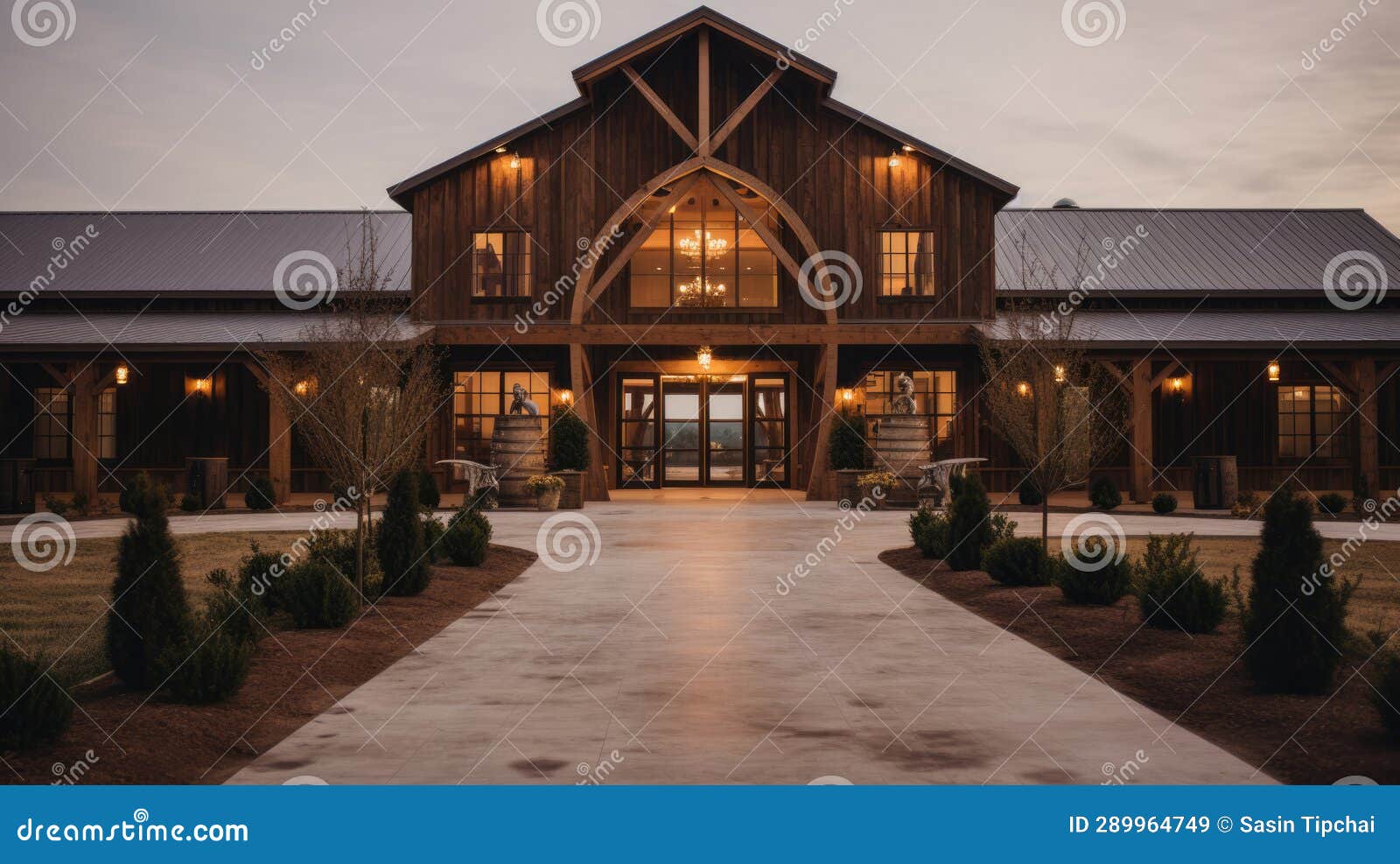 Beautiful Rustic Barn in a Farm Stock Illustration - Illustration of ...